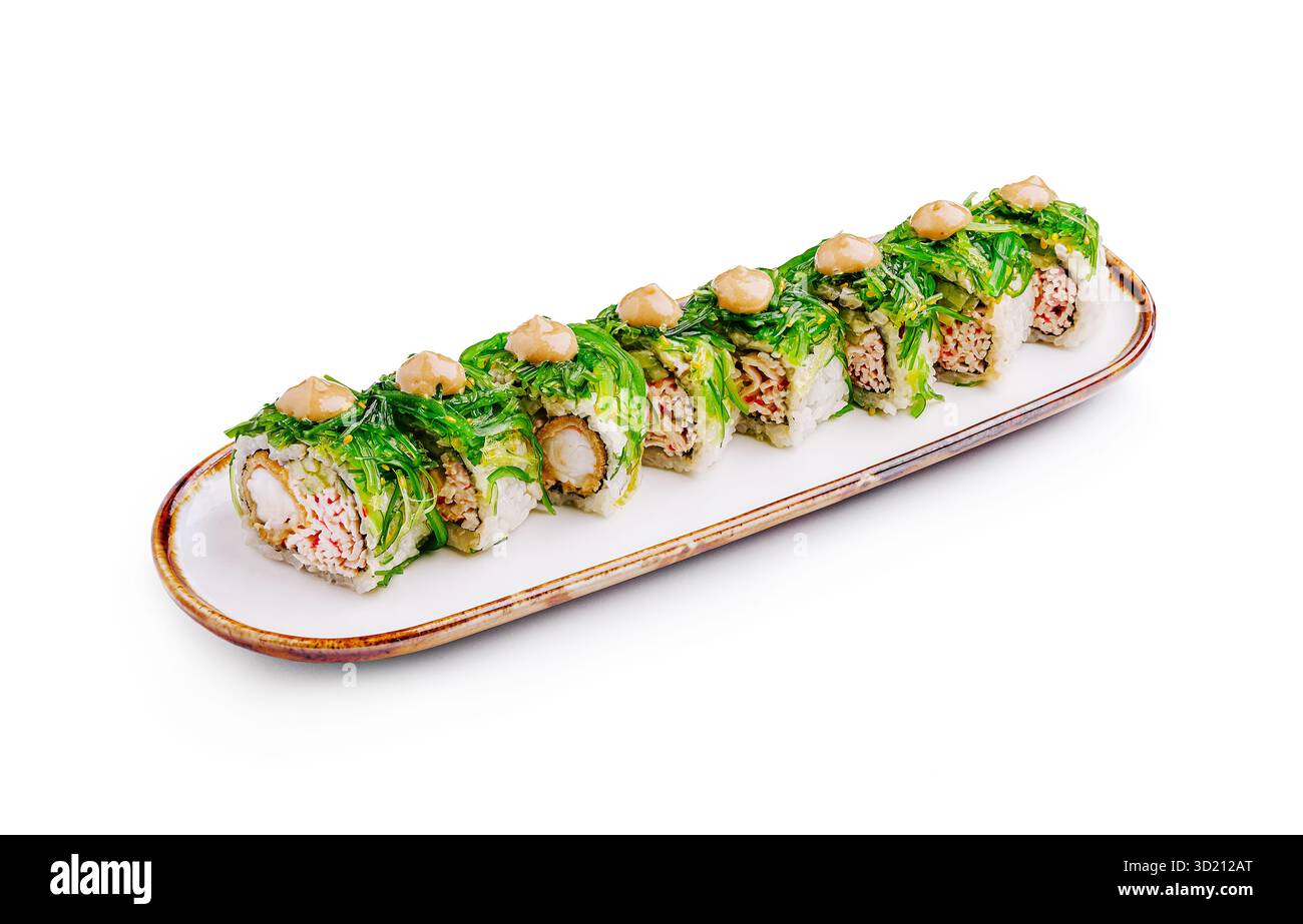 Creative sushi roll presentation Cut Out Stock Images & Pictures - Alamy