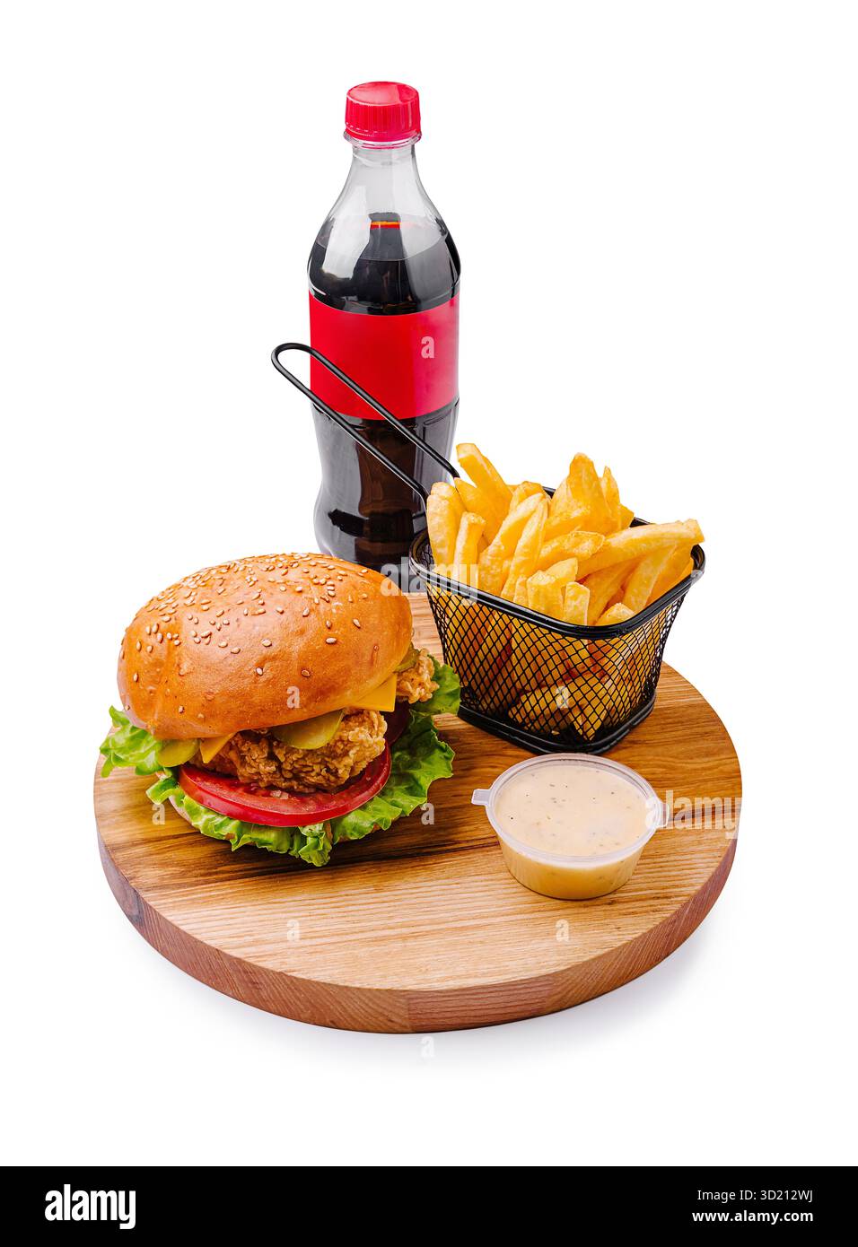 Delicious burger in dish Cut Out Stock Images & Pictures - Alamy