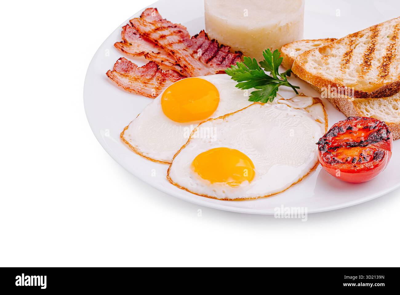 Hearty breakfast plate features eggs hi-res stock photography and ...
