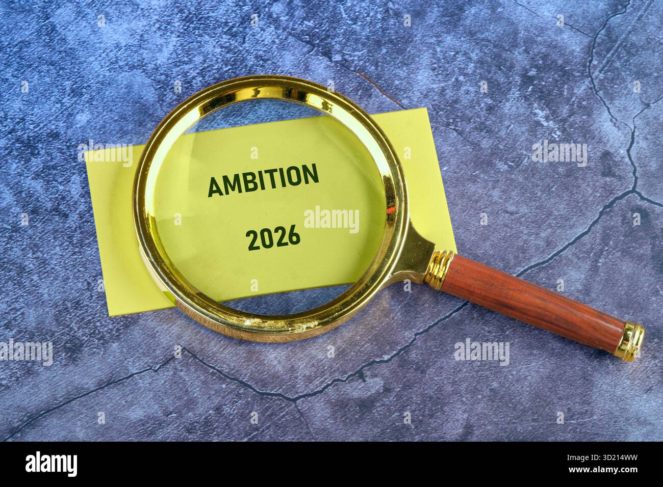 A yellow note with the word Ambition and the year 2026 is highlighted ...
