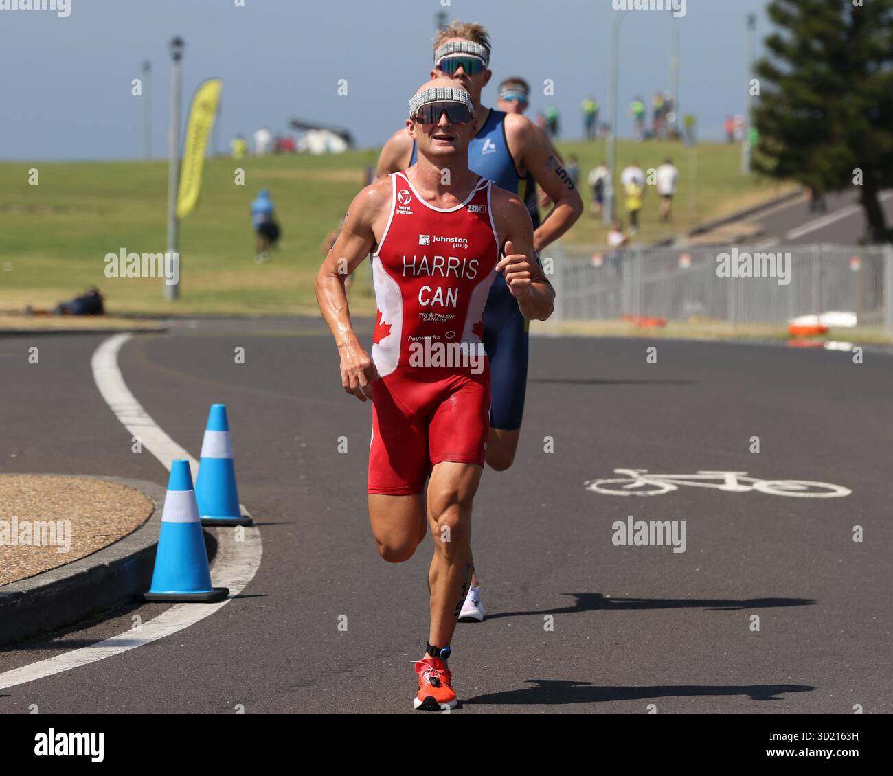 Blake Harris, of Canada, at the U23 2025 World Triathlon Championship ...