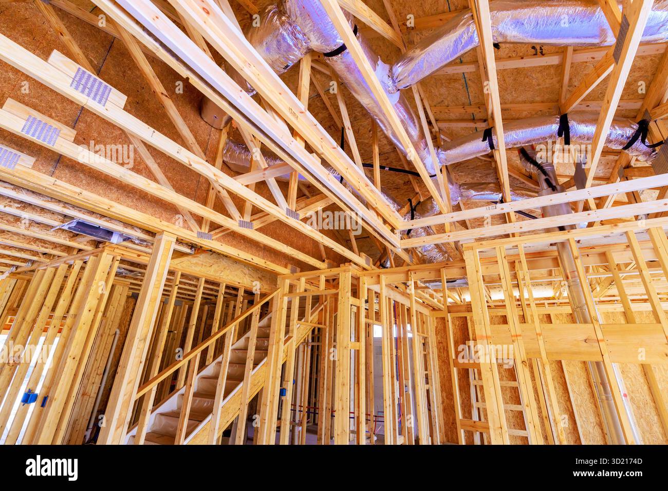 Wooden framing ventilation ducts hi-res stock photography and images ...