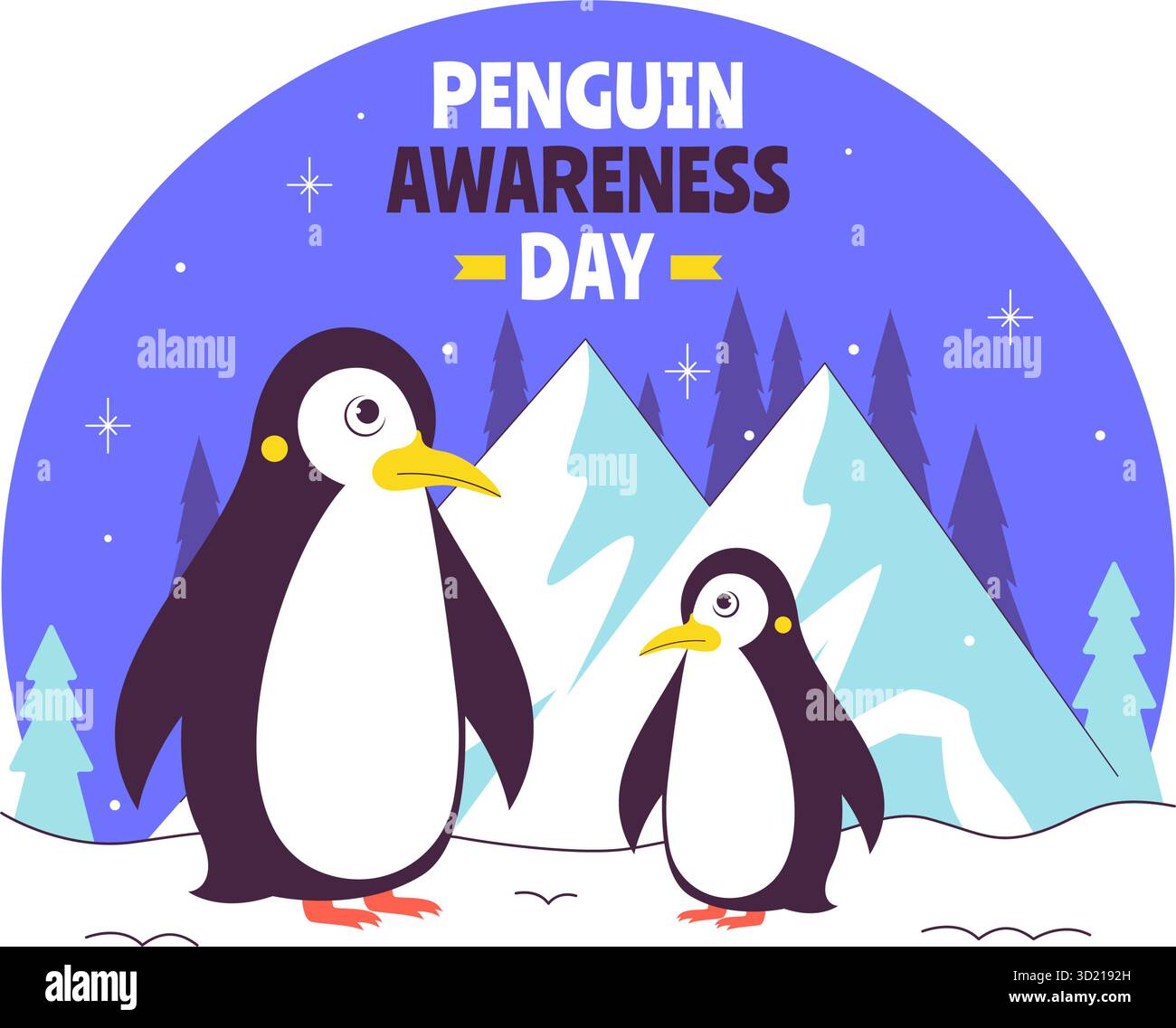 Penguin Awareness Day Vector Illustration on January 20, Featuring ...