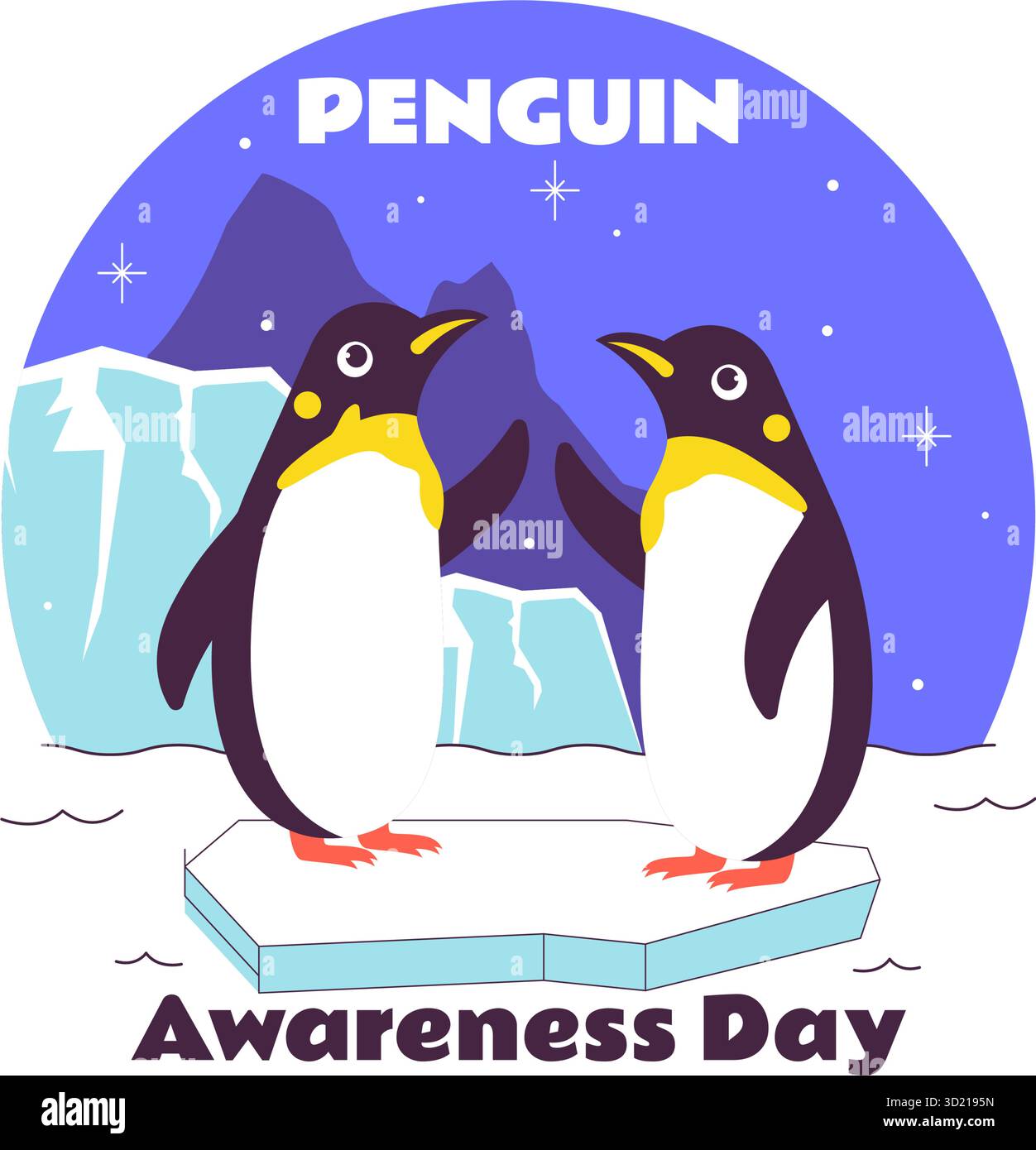 Penguin Awareness Day Vector Illustration on January 20, Featuring ...