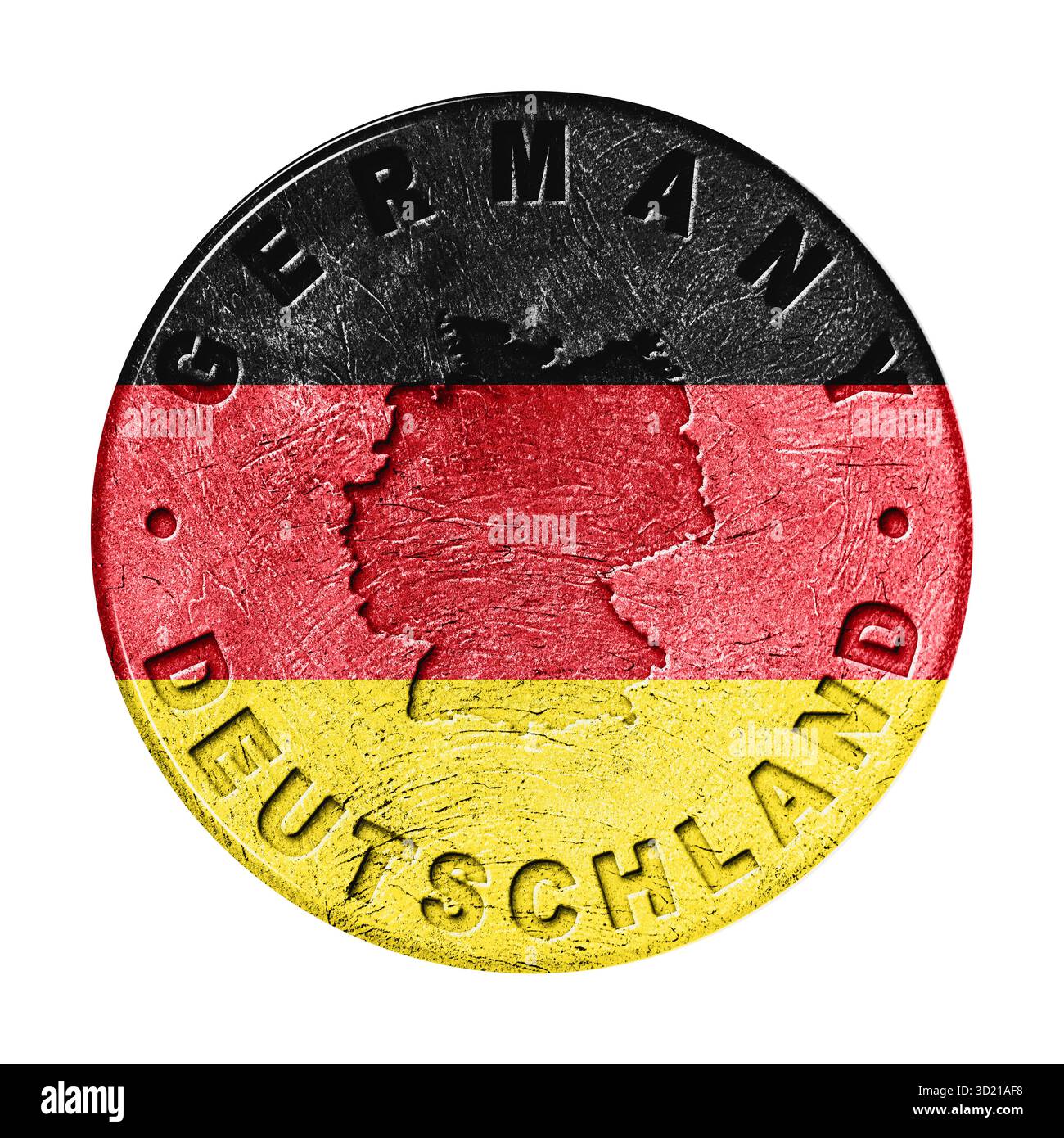 Germany Flag Button with Map Stock Photo - Alamy