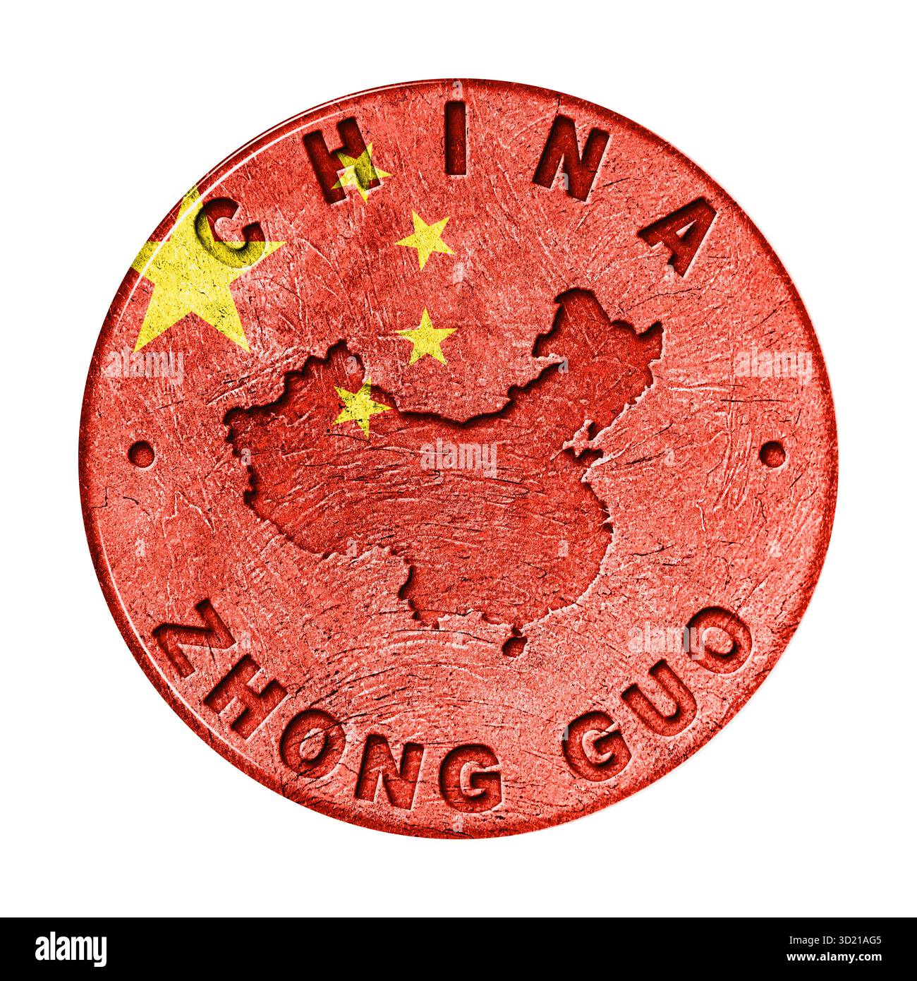 China flag button map Cut Out Stock Images & Pictures - Alamy