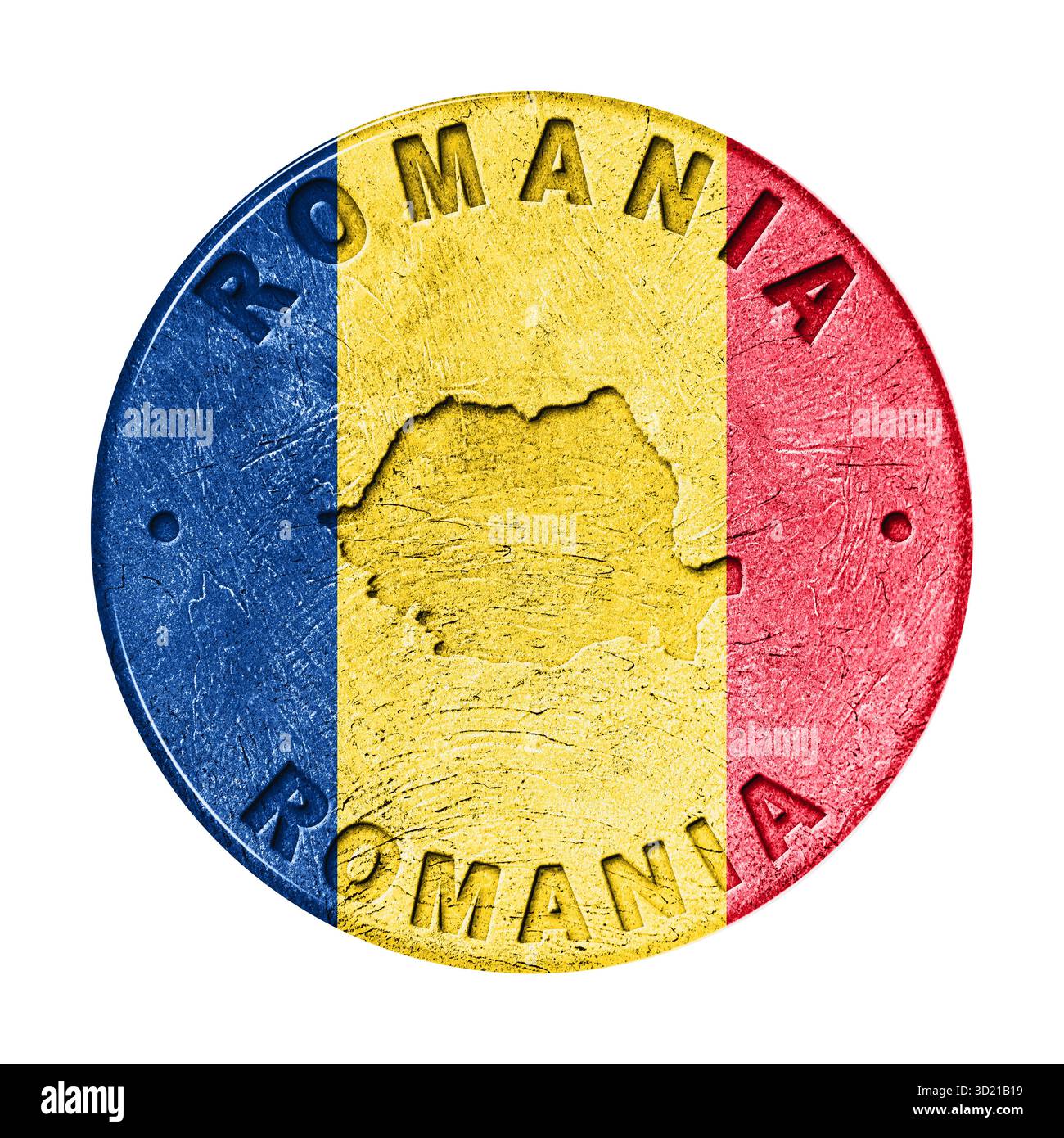 Romania country map design Cut Out Stock Images & Pictures - Alamy
