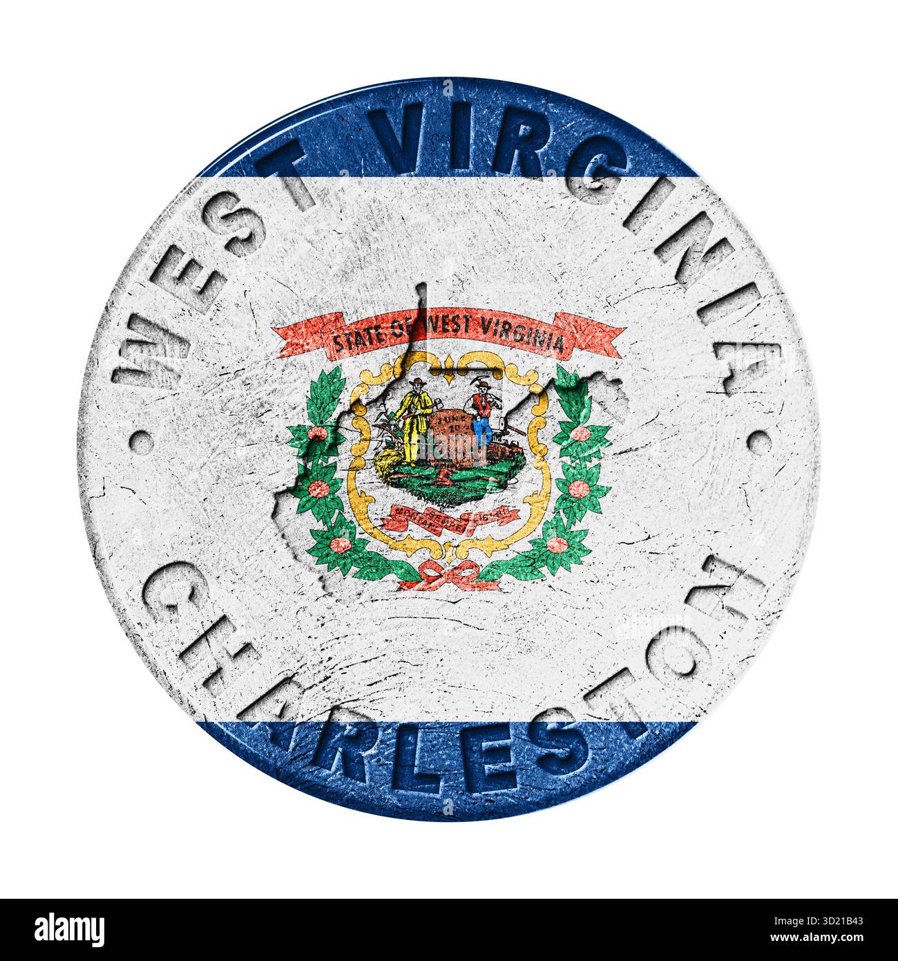 Virginia state grunge flag Cut Out Stock Images & Pictures - Alamy