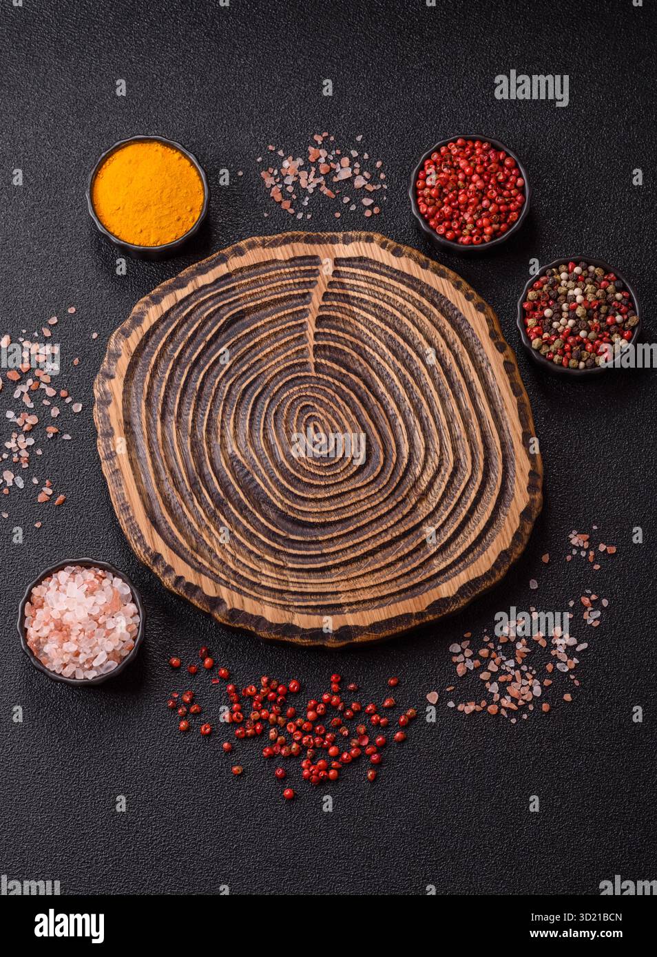 Wooden cutting board blank as a backdrop for cooking in the kitchen ...