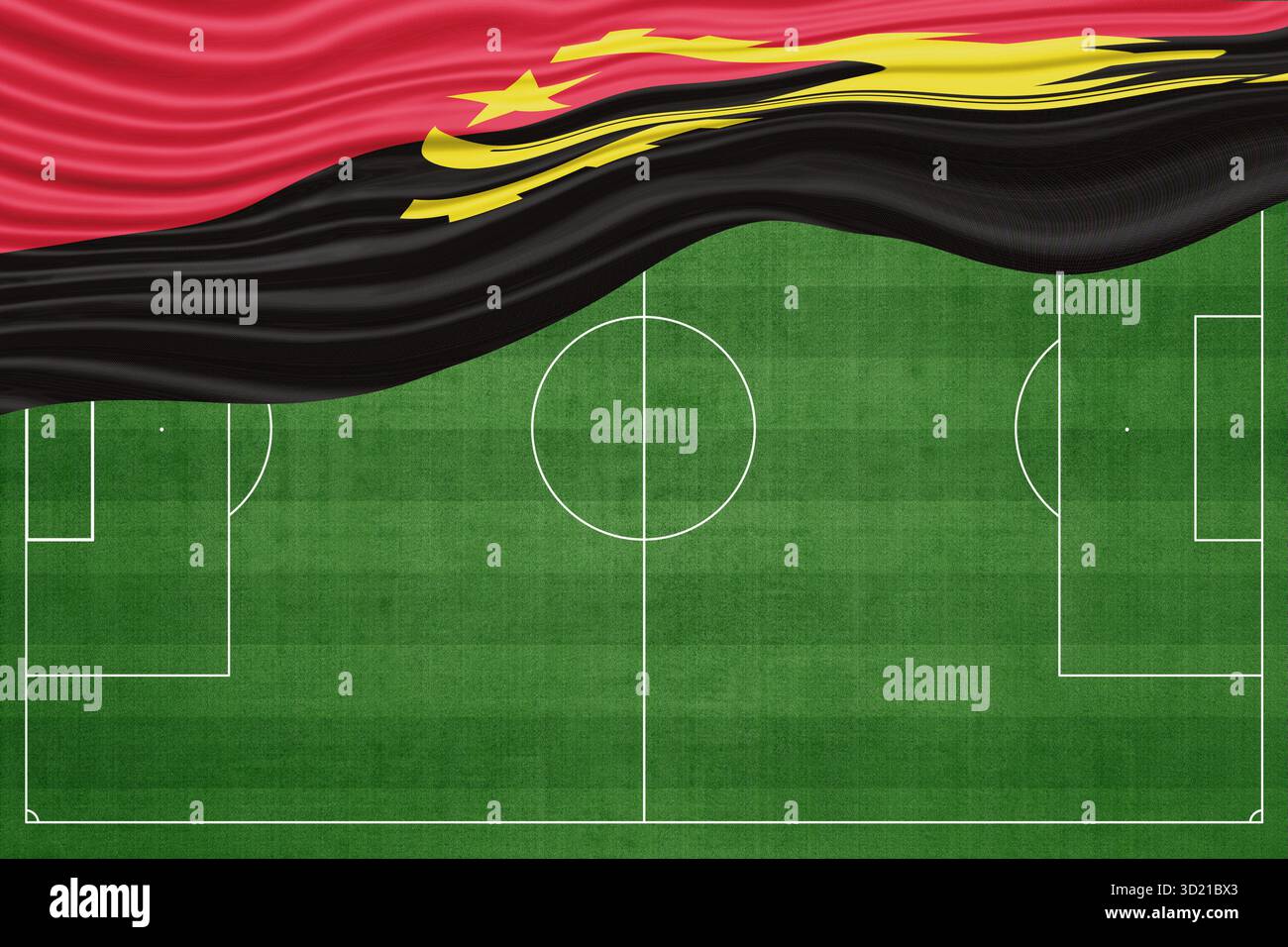 Angola Flag on Football Field Stock Photo - Alamy