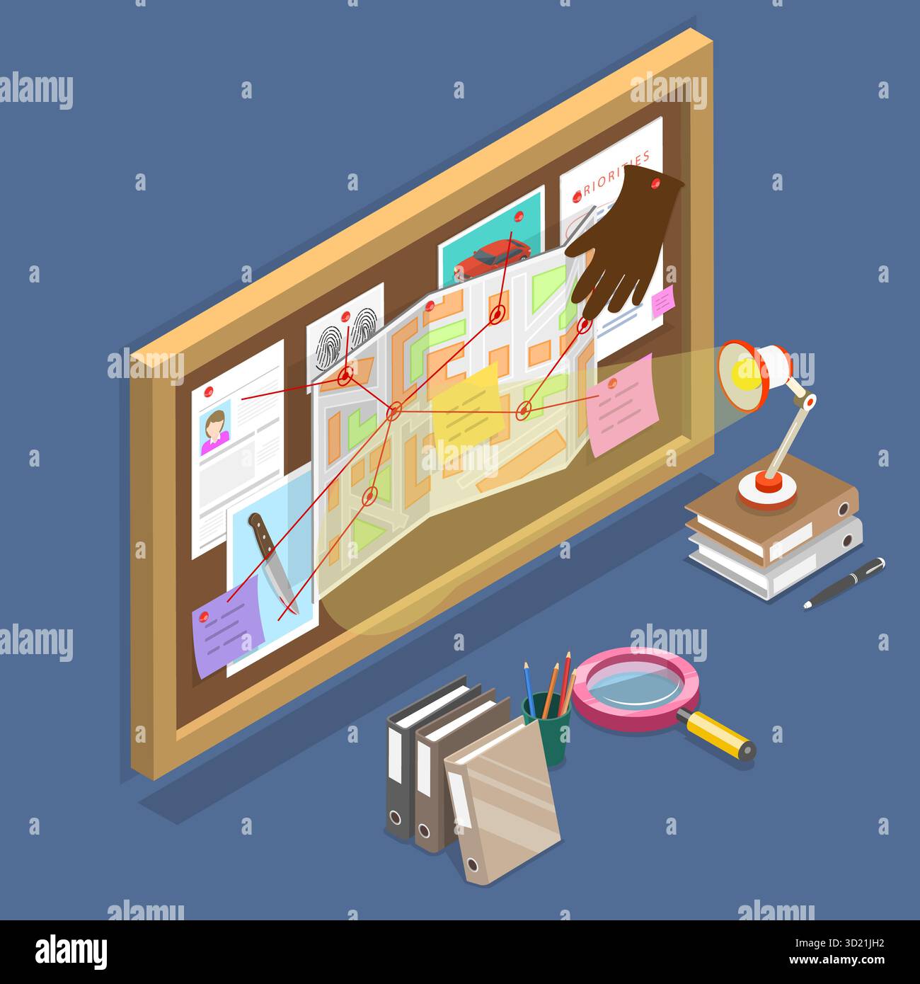 Detective investigation board hi-res stock photography and images - Alamy