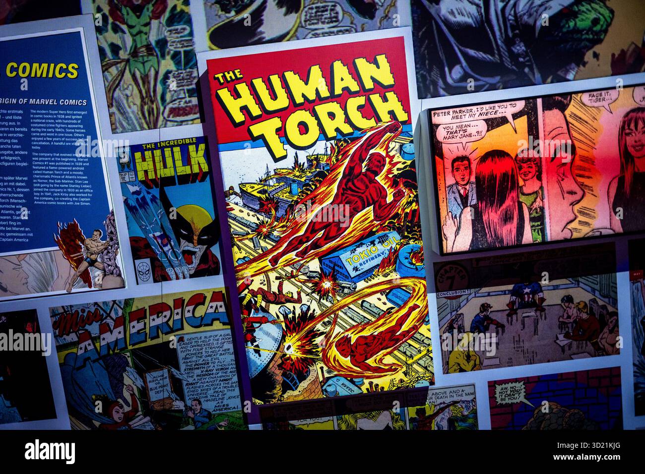 Kultige Comic-Motive ueberall in der Ausstellung / GER, MARVEL: DIE ...