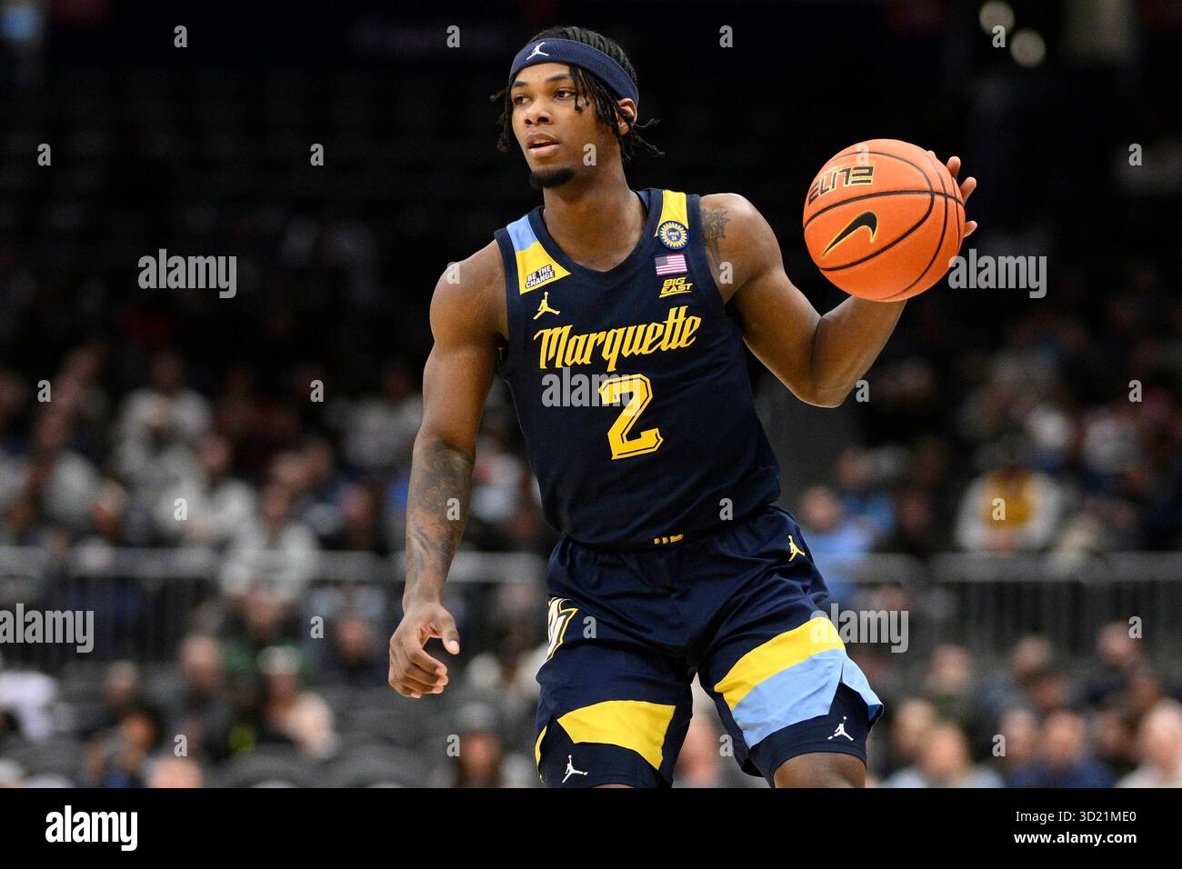 FILE - Marquette guard Chase Ross (2) dribbles during the second half ...