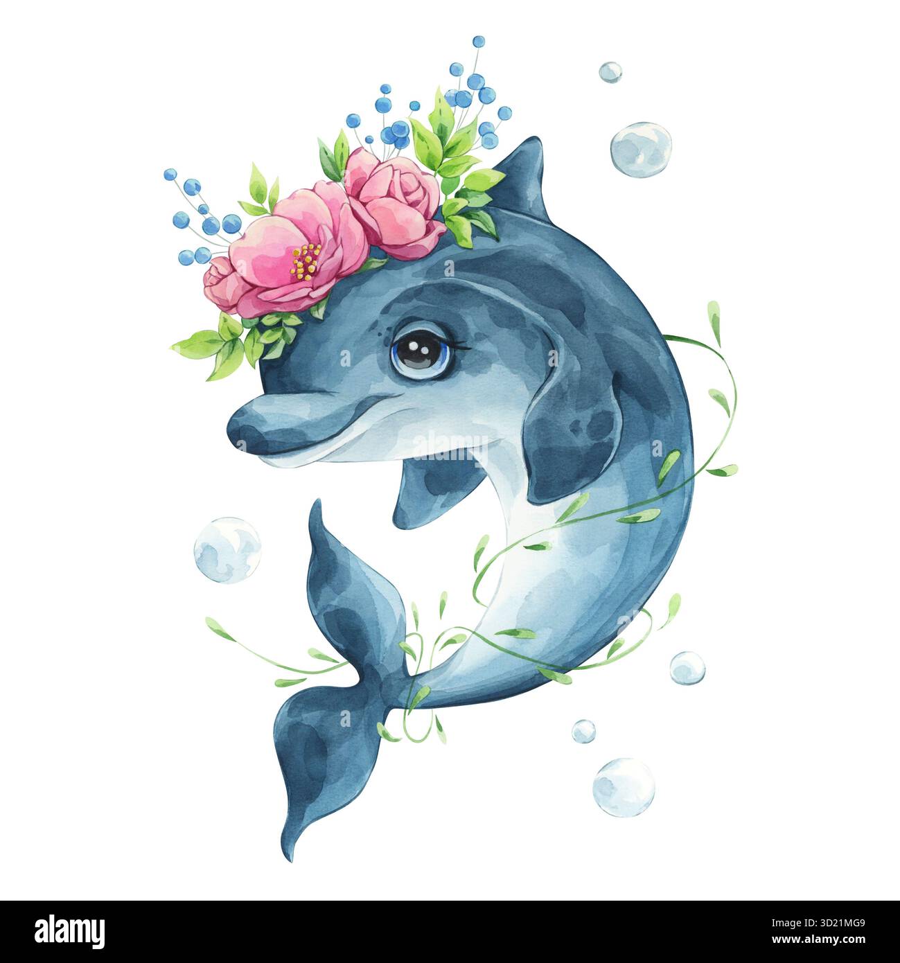 Summer flowers blue sea Cut Out Stock Images & Pictures - Alamy