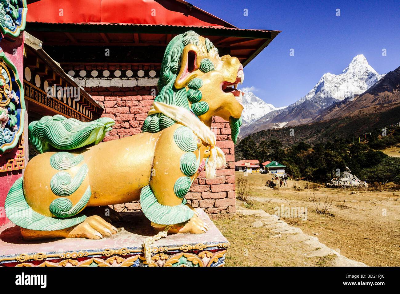 Tengboche Buddhist monastery.Sagarmatha National Park, Khumbu Himal ...