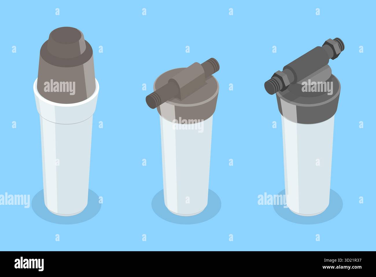 3D Isometric Flat Illustration of Water Filters, Safe Drinking Water ...