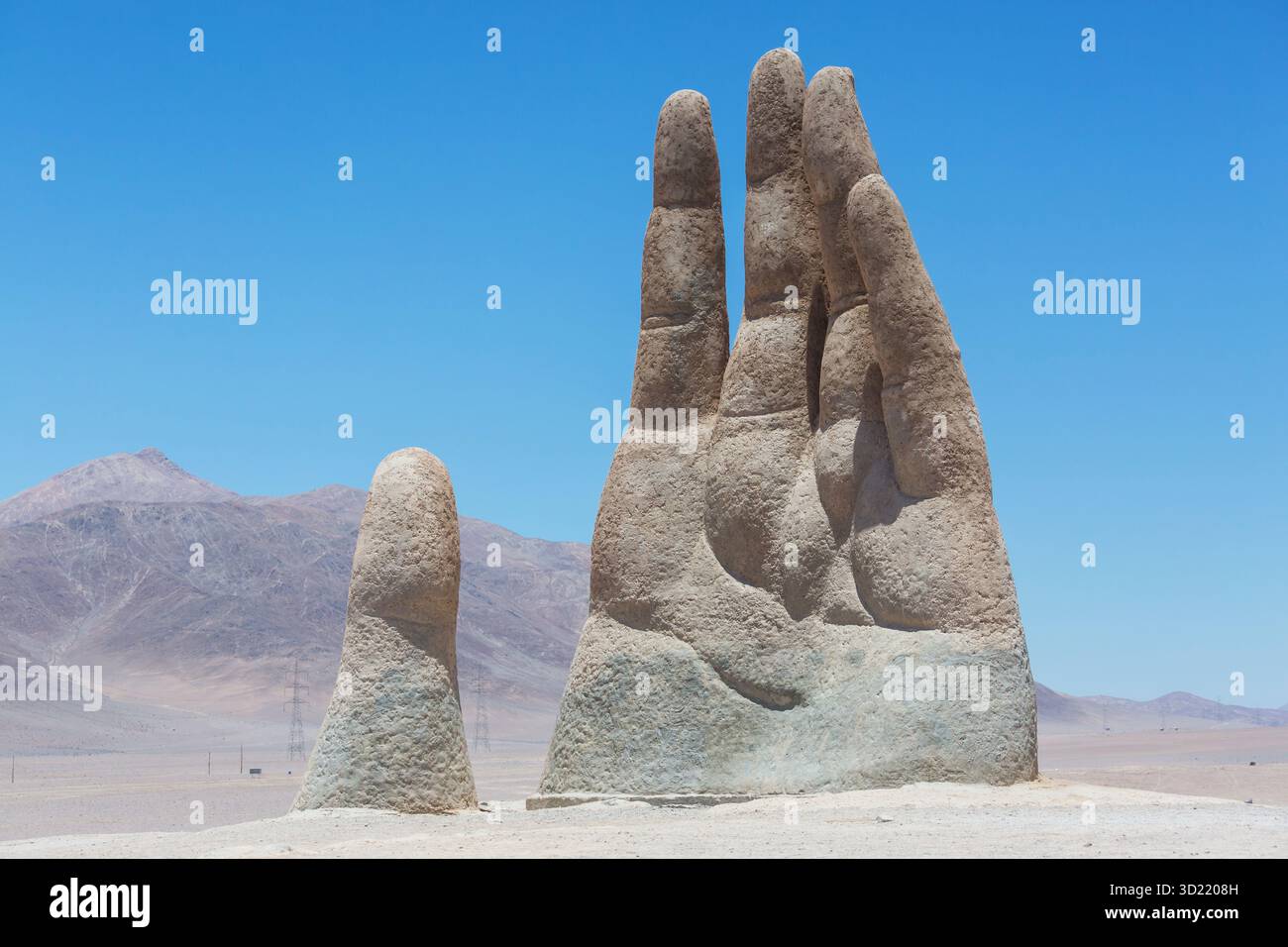 Famous hand in Atacama desert, Chile Stock Photo - Alamy