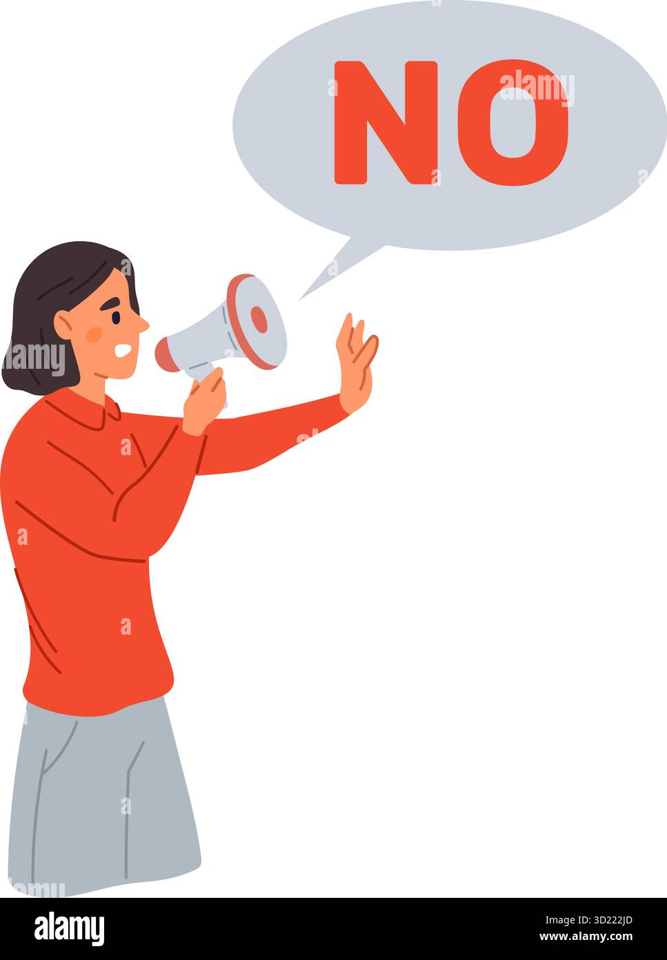 Stop woman says no Stock Vector Images - Alamy