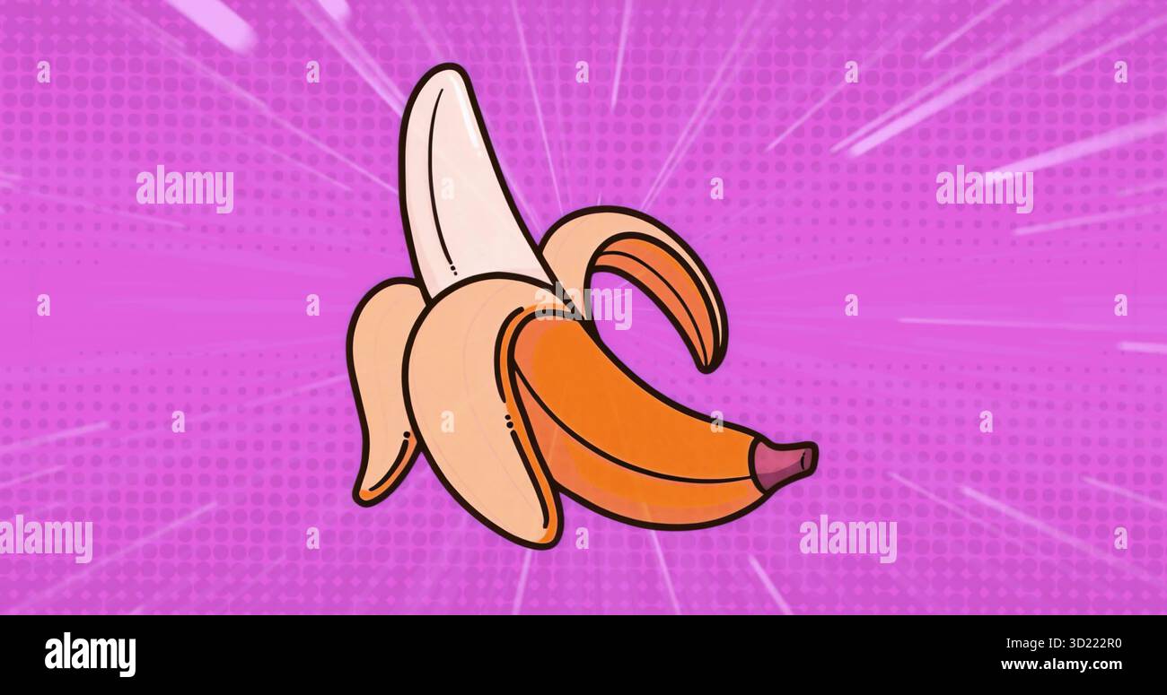 Stylized illustration peeled banana hi-res stock photography and images ...