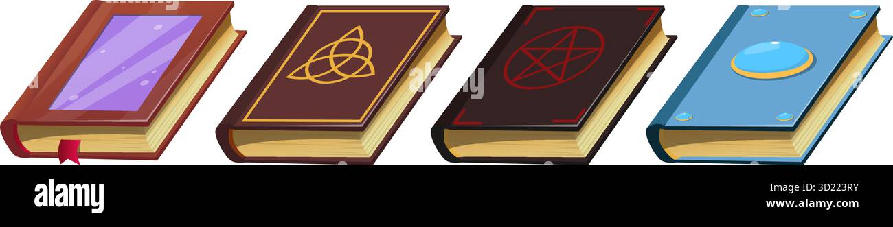 Ancient books for magical rituals. Medieval chronicle. Closed magic ...