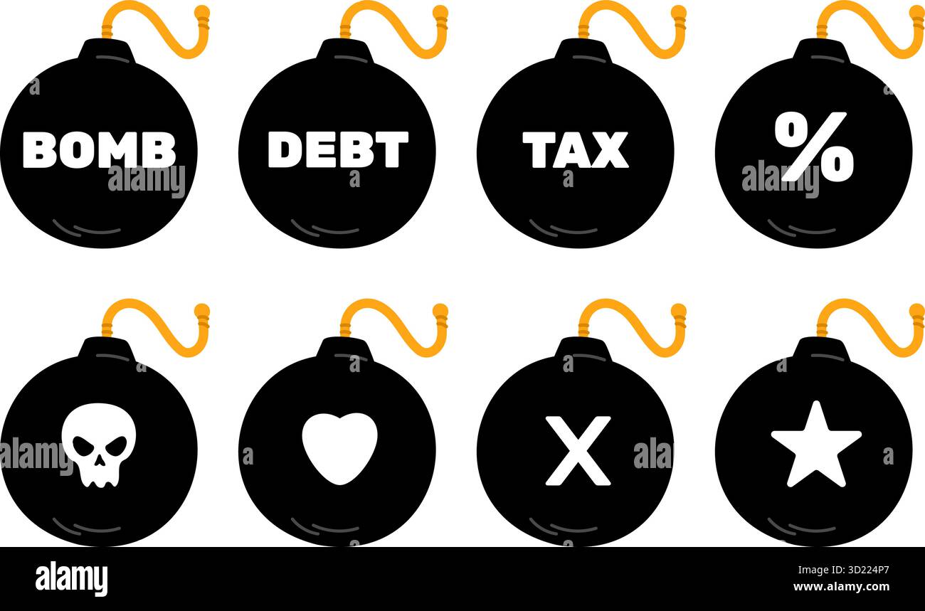 Bomb icon symbols on Stock Vector Images - Alamy