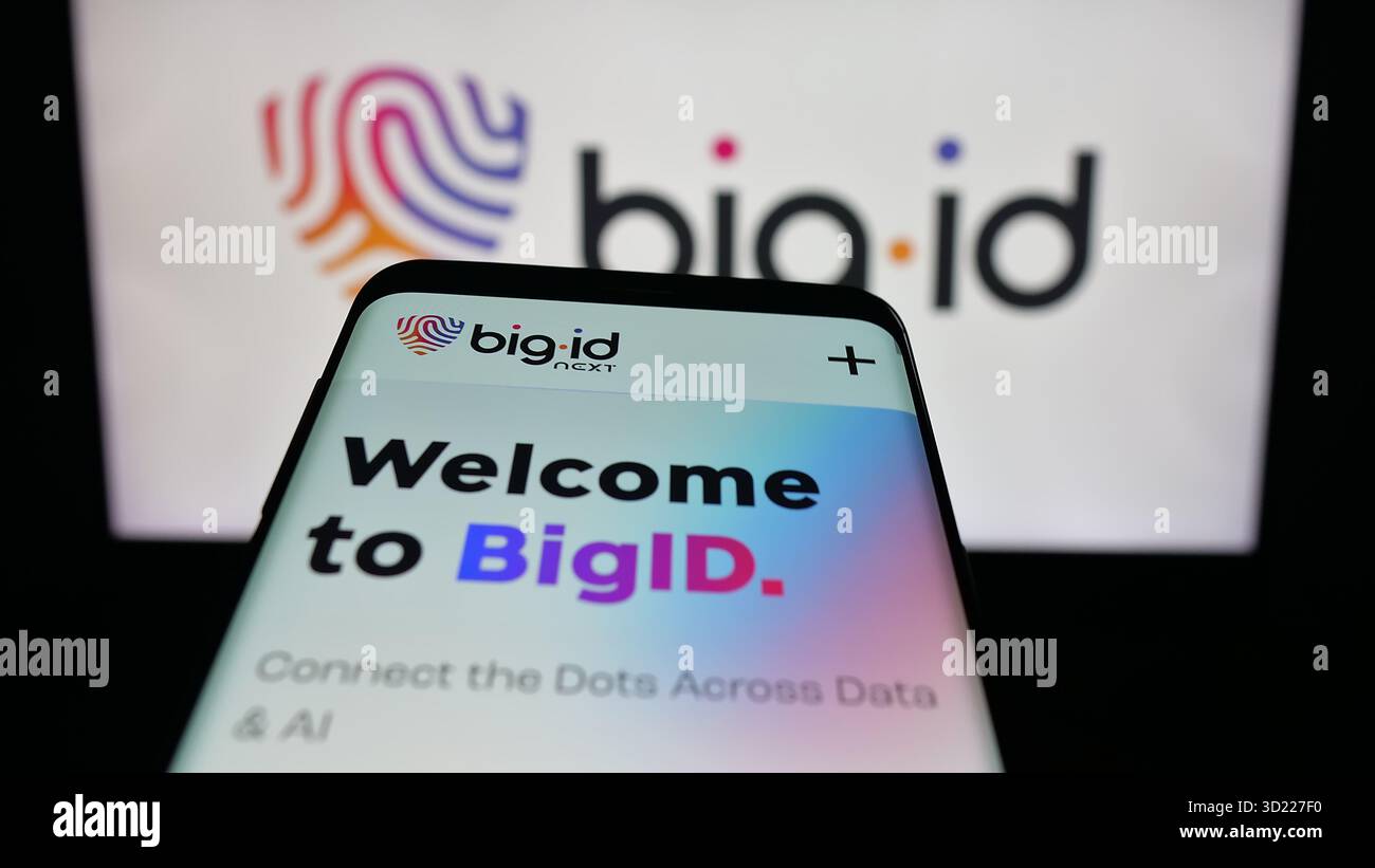 In this photo illustration, a mobile phone with the website of US data ...