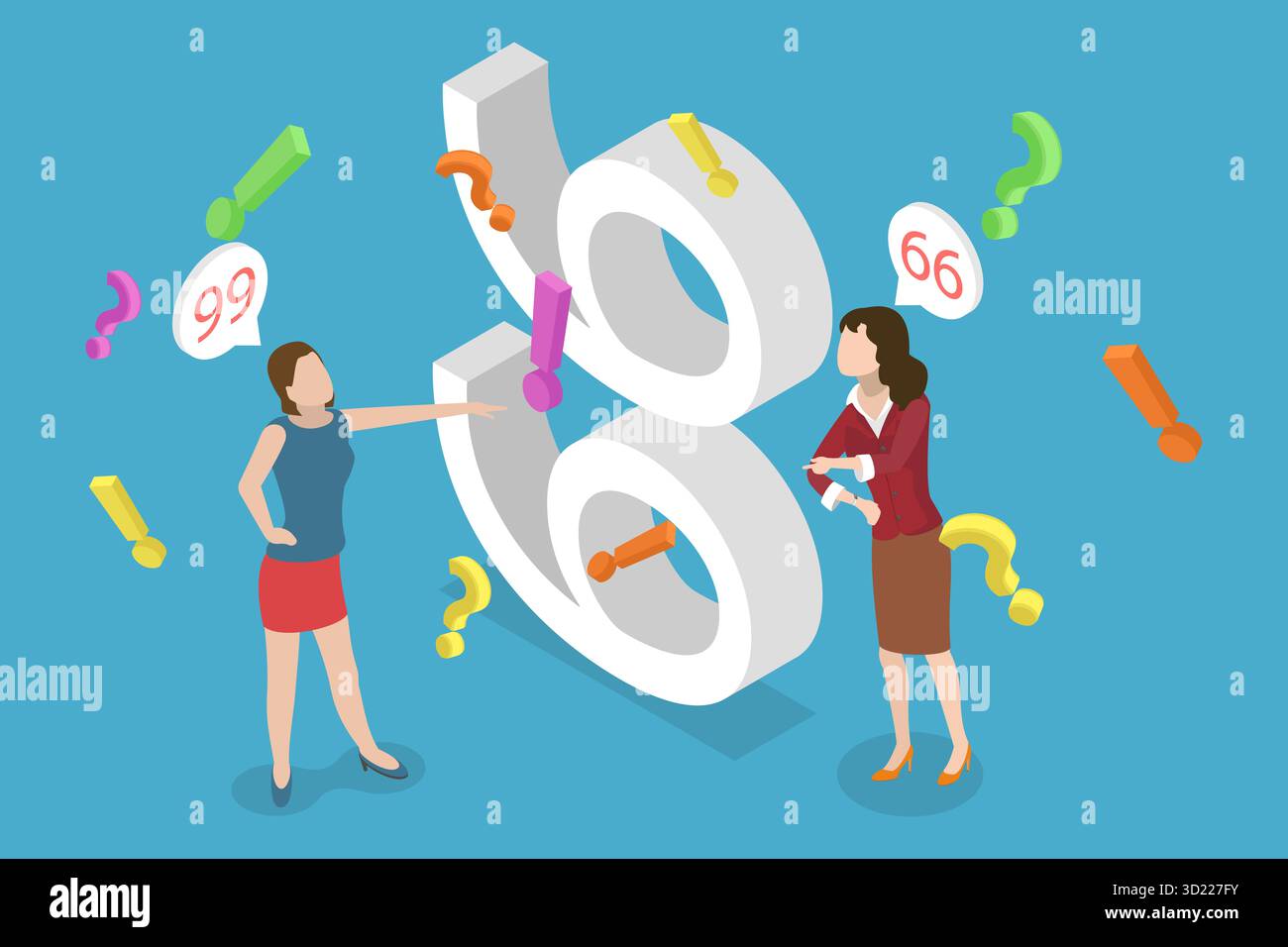 3D Isometric Flat Illustration of Different Perspectives , Diverse ...