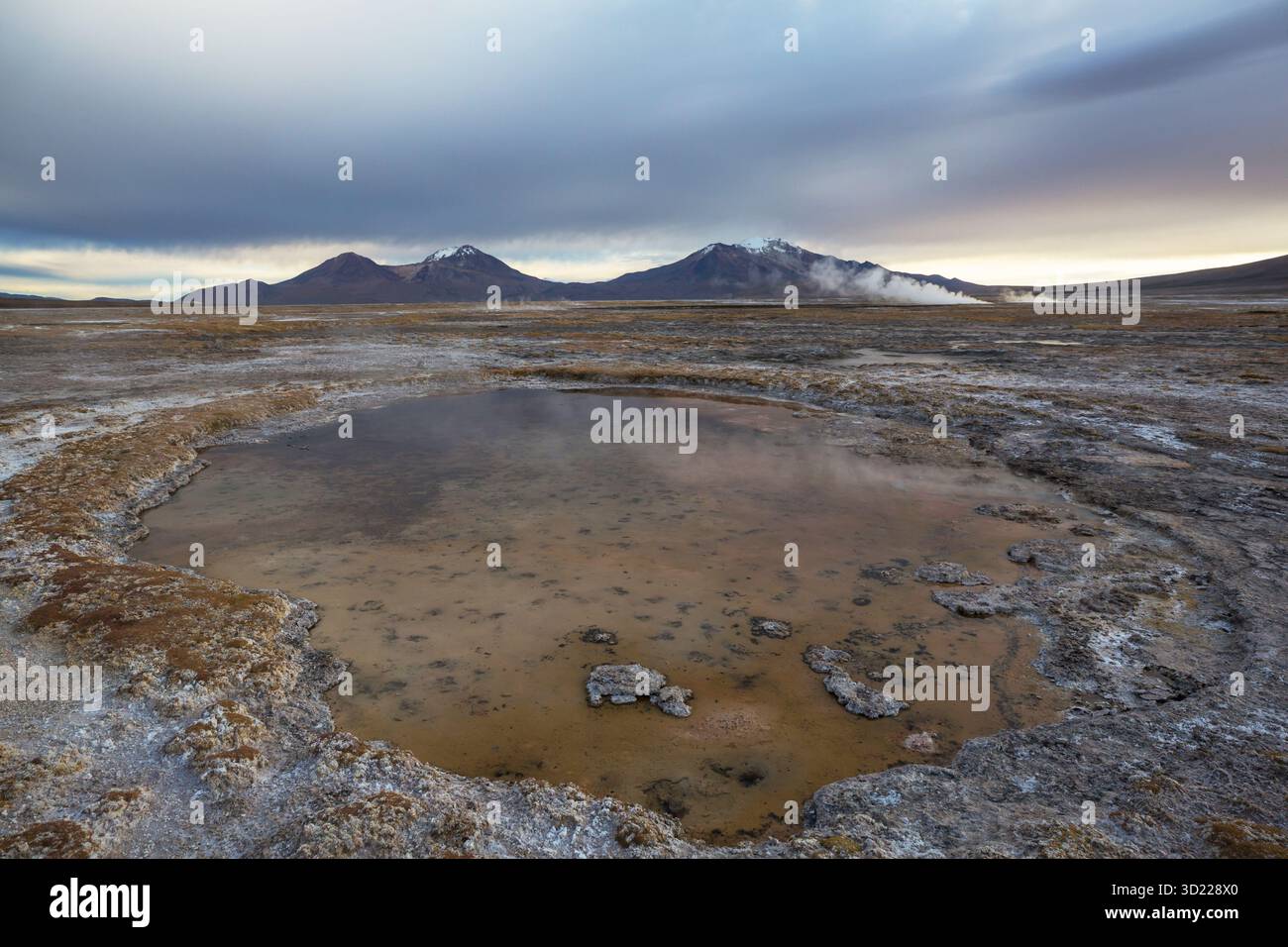 Natural Hot Spring in Atacama desert, Chile, South America Stock Photo ...