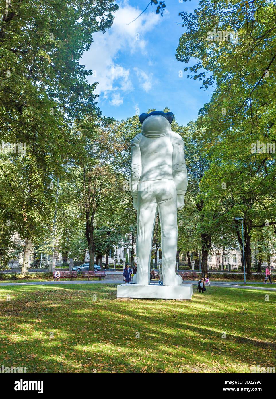 SAM - an Ape sculpture in Riga Park, Latvia Stock Photo - Alamy