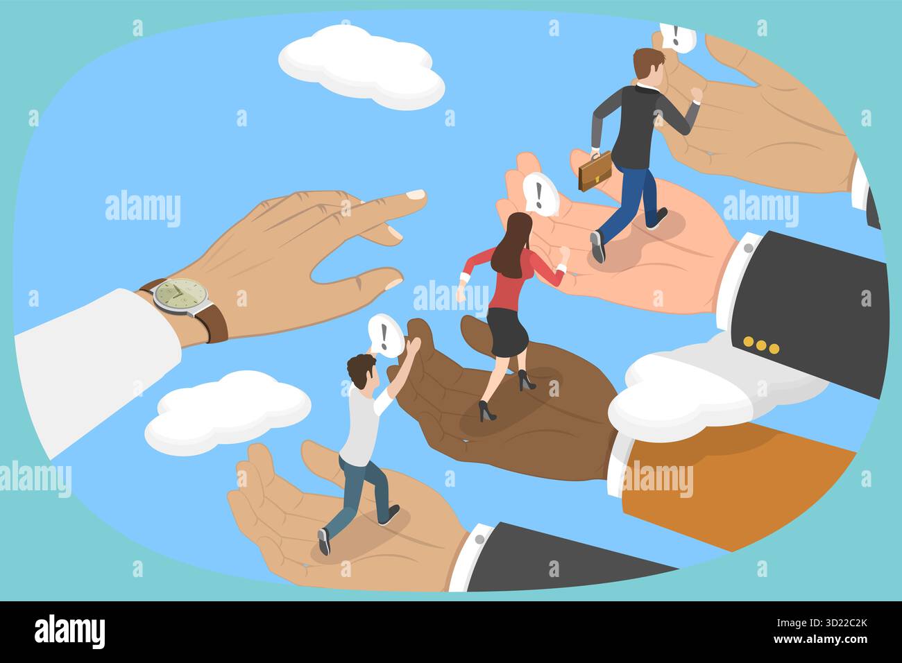 3D Isometric Flat Illustration of Path to Success, Strategic Growth ...