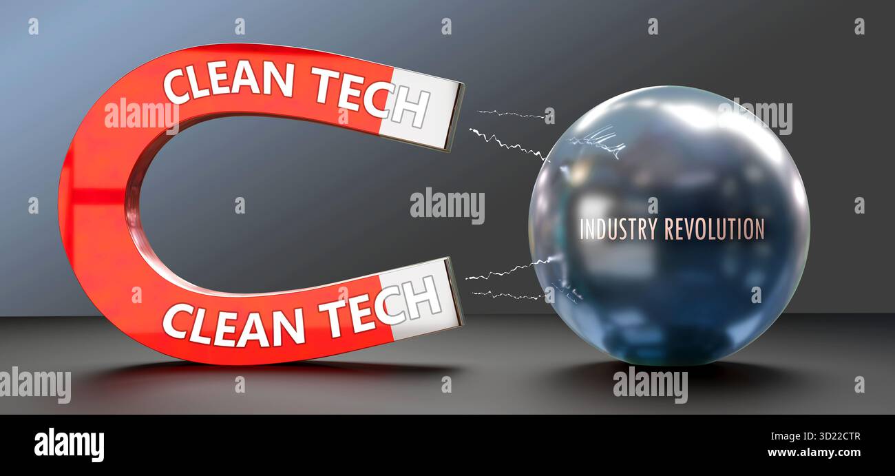 Clean Tech that attracts Industry Revolution. Power of clean tech Stock ...