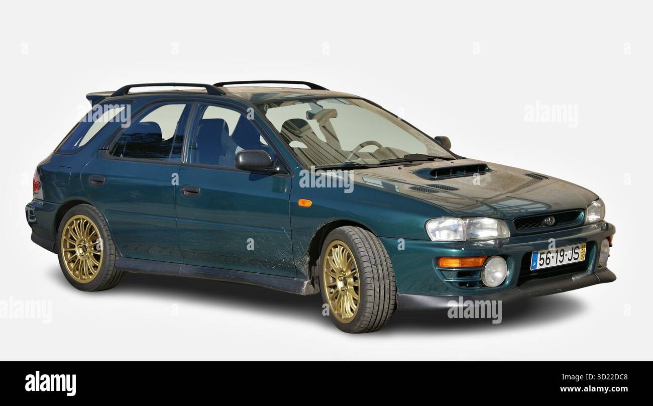 Classic Japanese sports car Subaru Impreza WRX parked, highlighting its ...