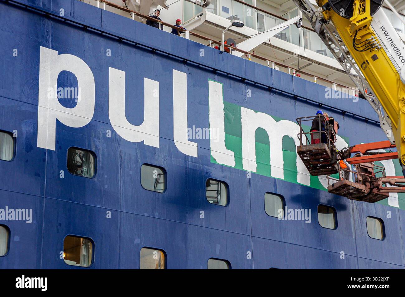 Cruise ship ZENITH maintenance, hull painting, rebranding Stock Photo ...