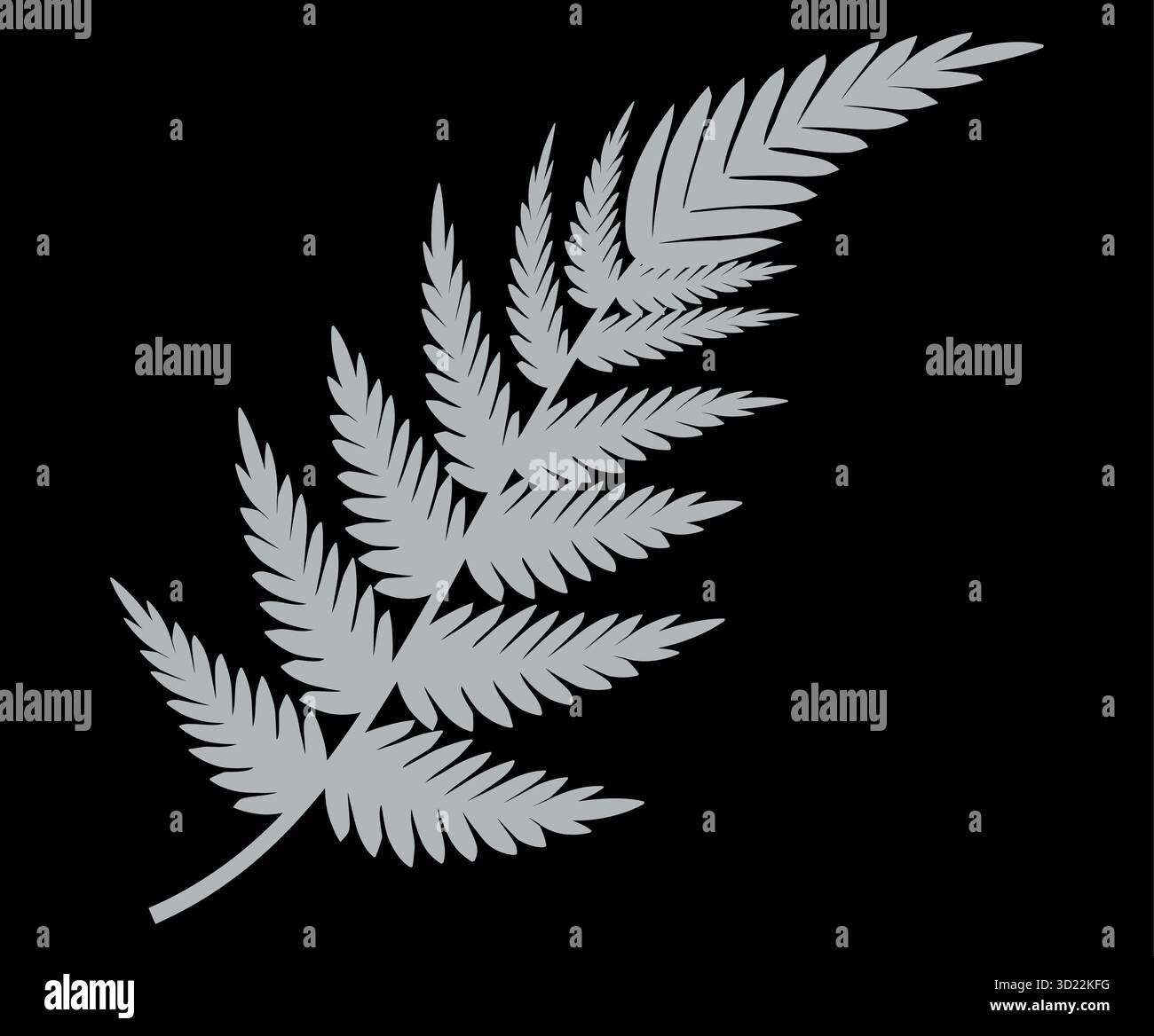 Silver fern cyathea dealbata Stock Vector Images - Alamy
