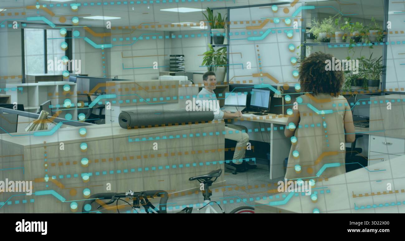 Dual monitor desk hi-res stock photography and images - Alamy