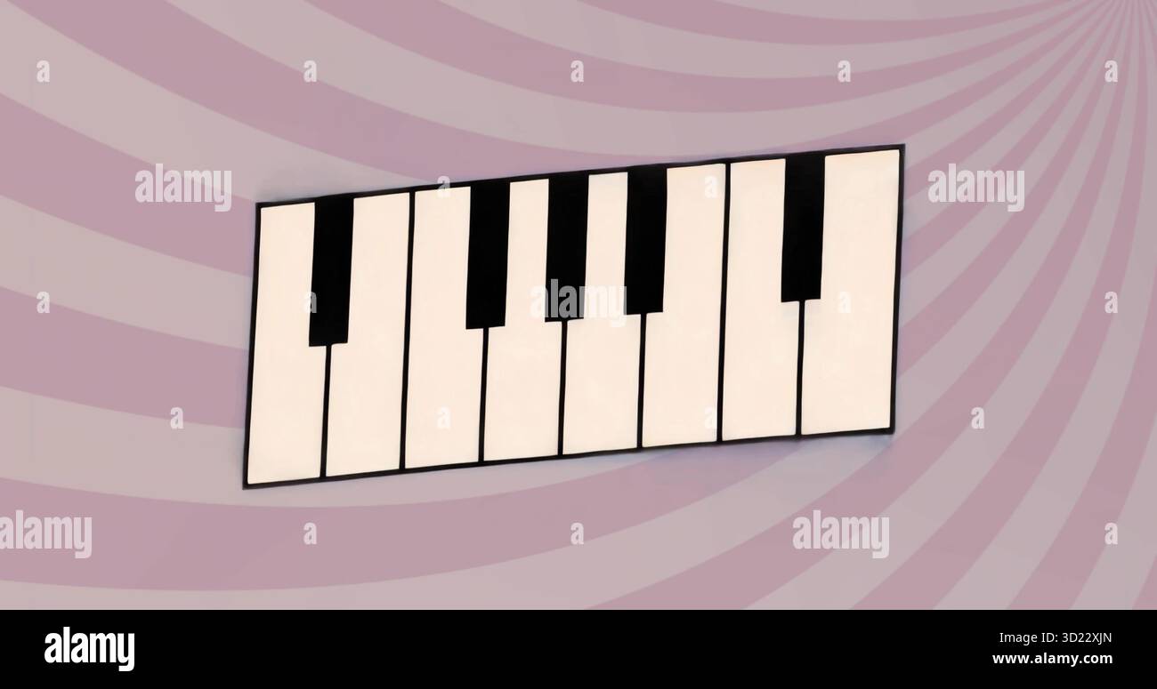 Floating piano panel tilting against pastel purple cream swirl backdrop ...