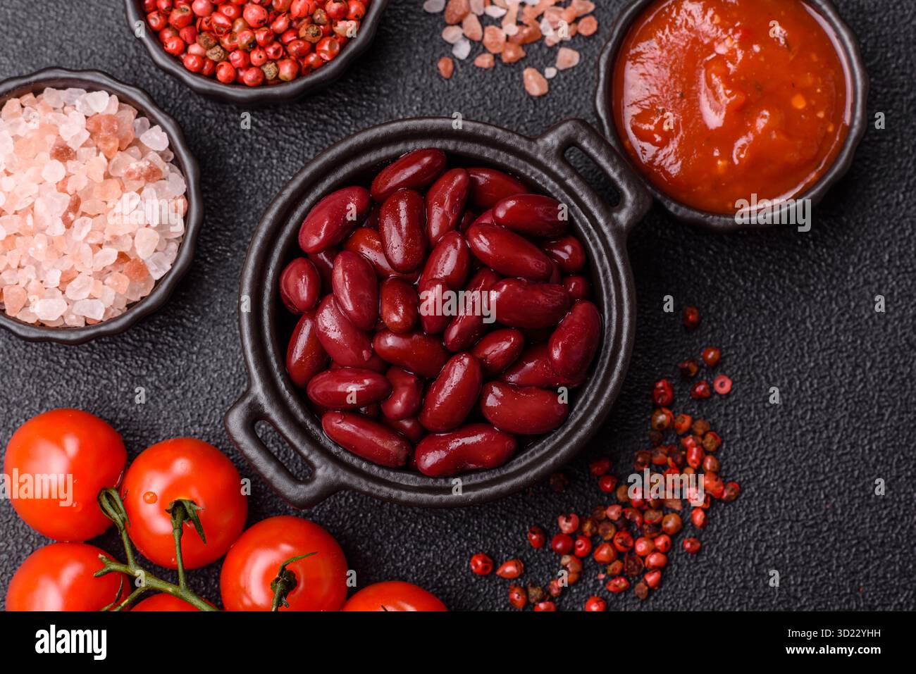Red beans canned as an ingredient for cooking healthy or vegetarian ...