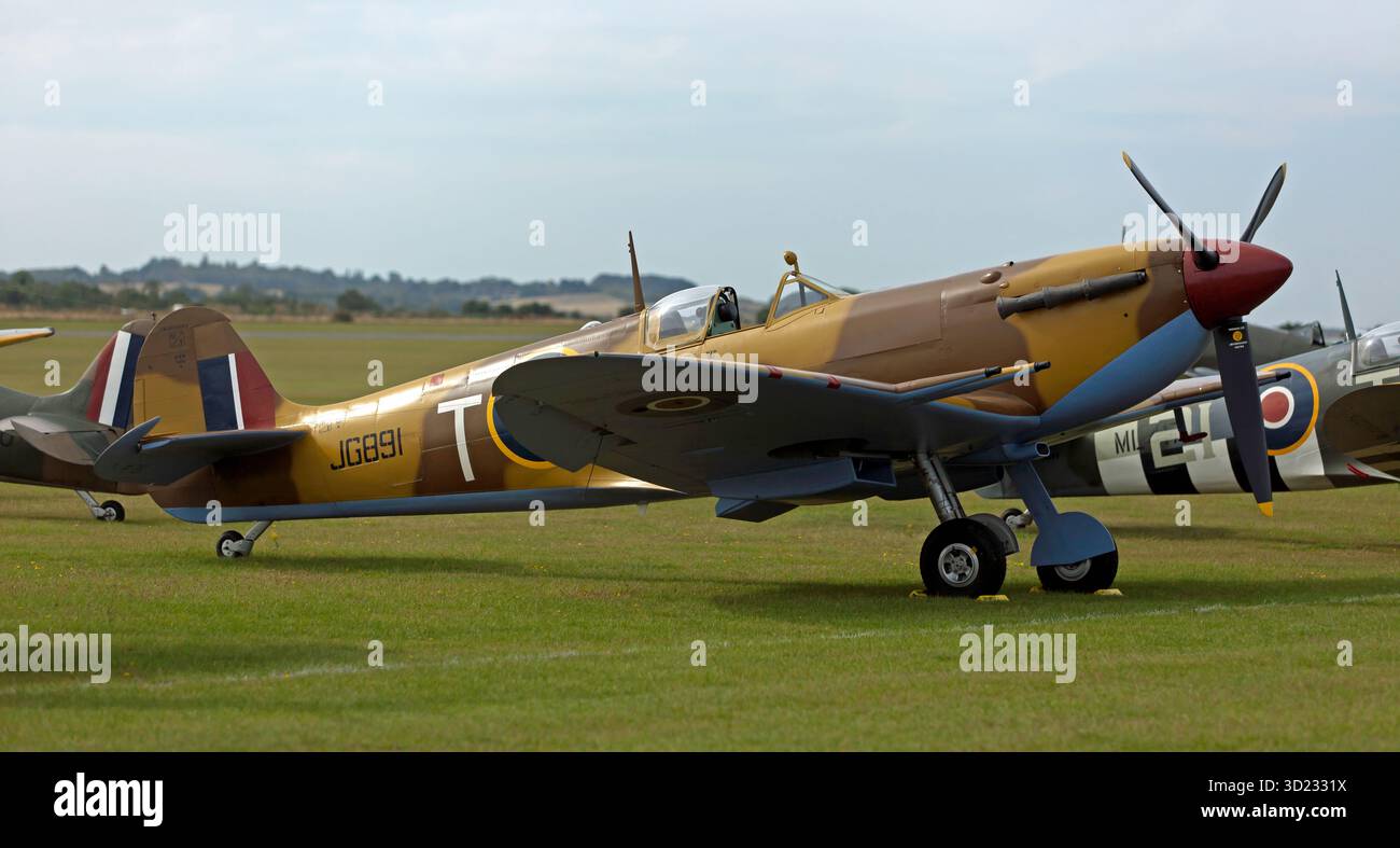 Close-up of a 1942, Supermarine Spitfire Mk Vc JG891, on static display ...