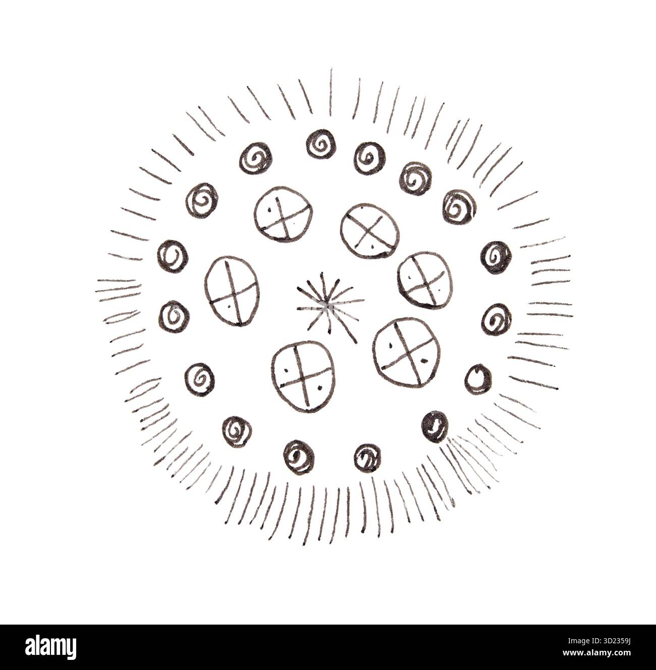 Intricate radial lines Cut Out Stock Images & Pictures - Alamy