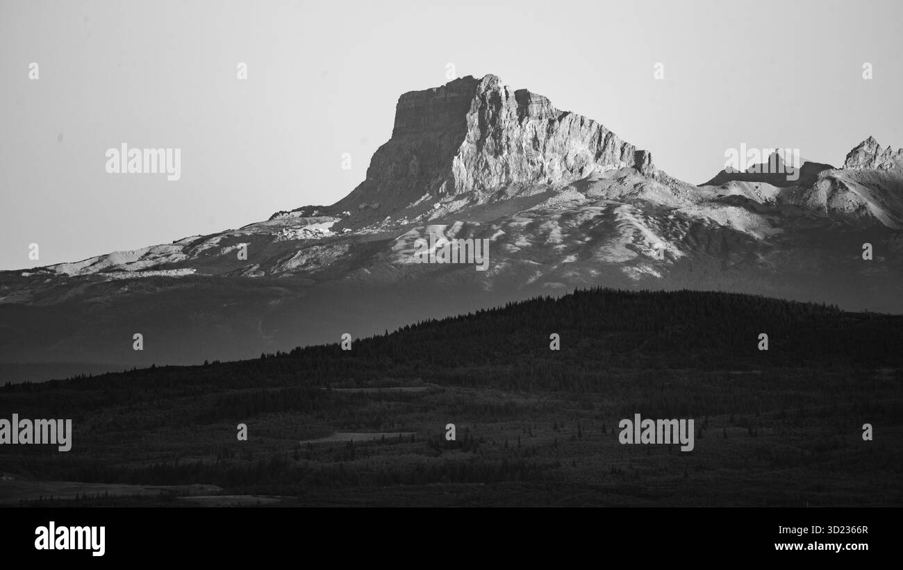 Dramatic landscape rugged mountain Black and White Stock Photos ...