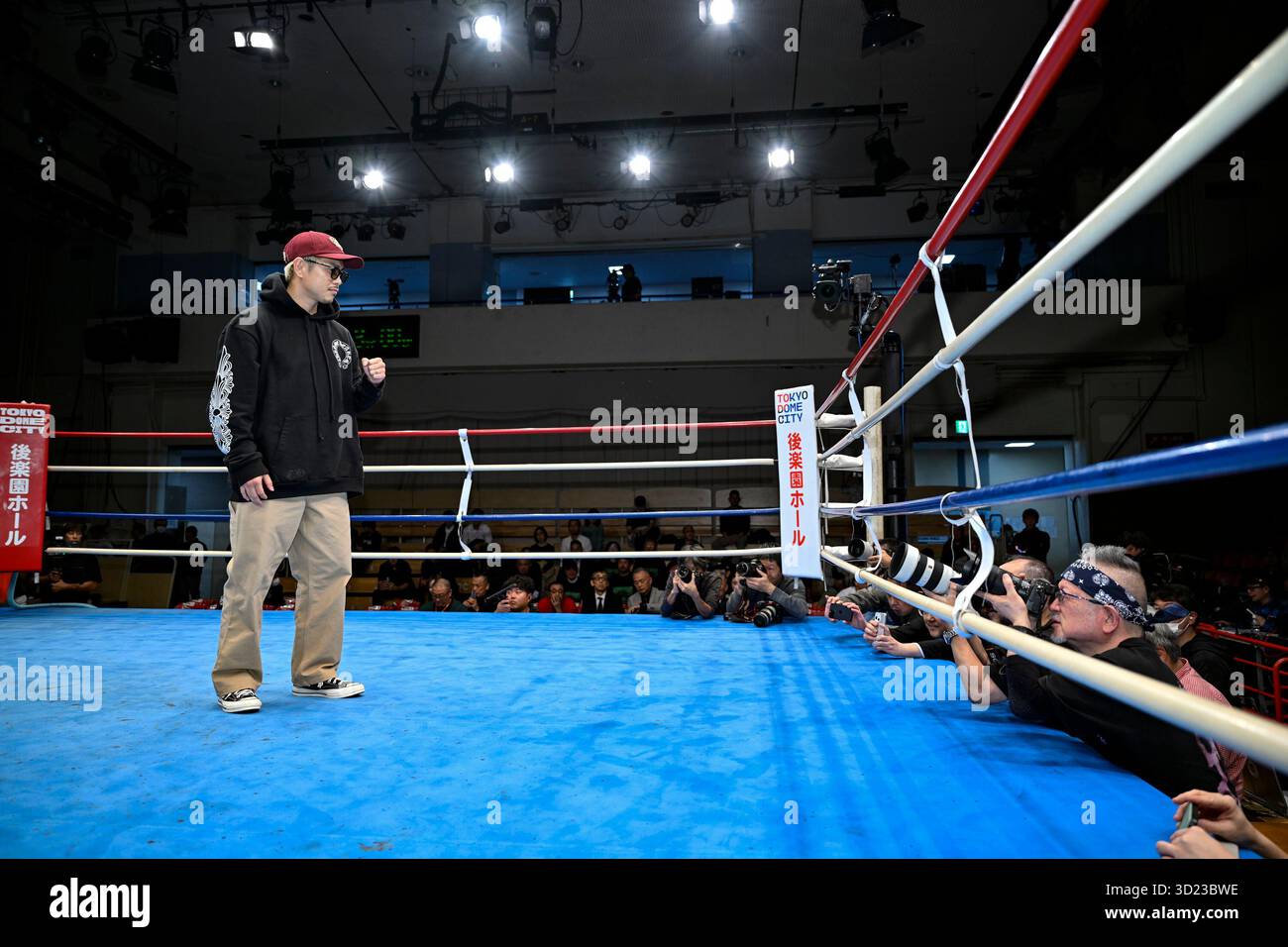 Japanese professional boxer Kazuto Ioka speaks during the "LIFETIME ...