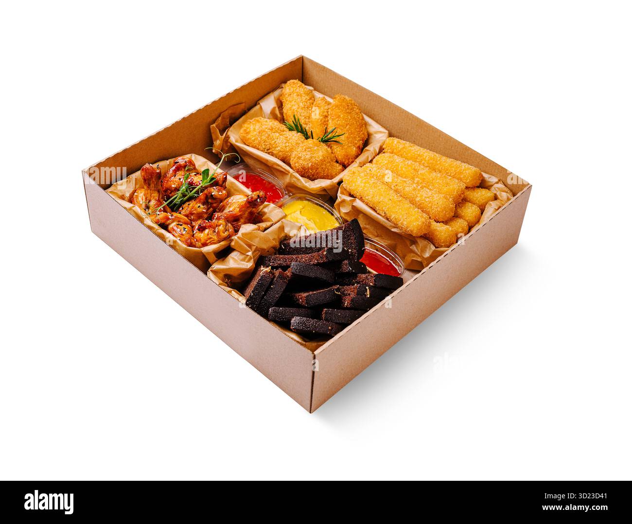 Delicious assortment crispy fried Cut Out Stock Images & Pictures - Alamy