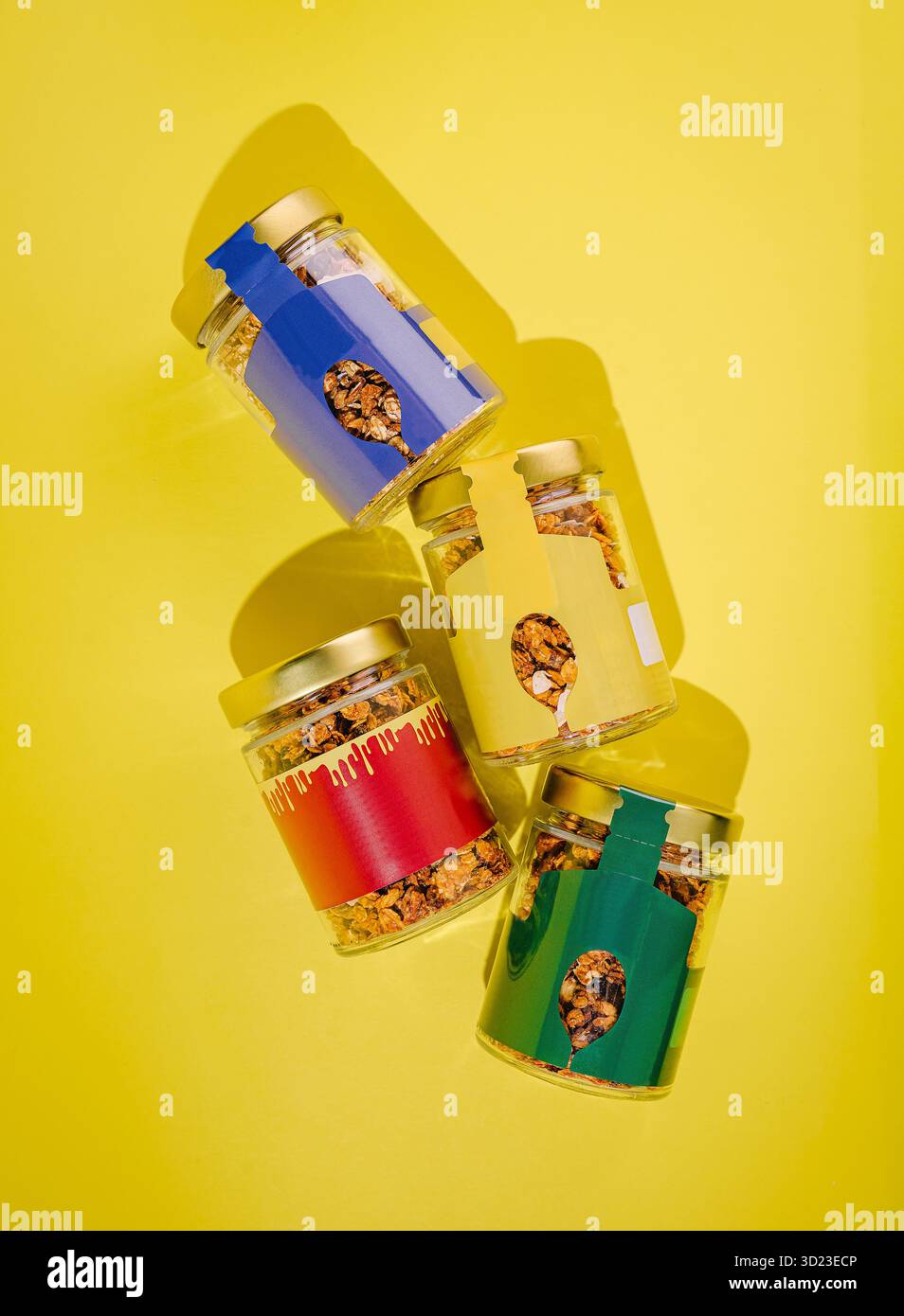 Colorful granola jars hi-res stock photography and images - Alamy