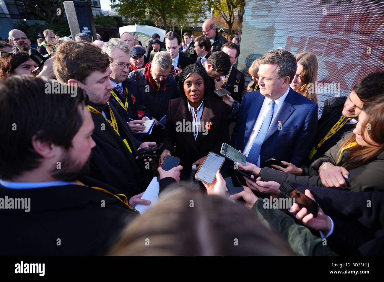 Conservative Party leader Kemi Badenoch and shadow chancellor Sir Mel ...