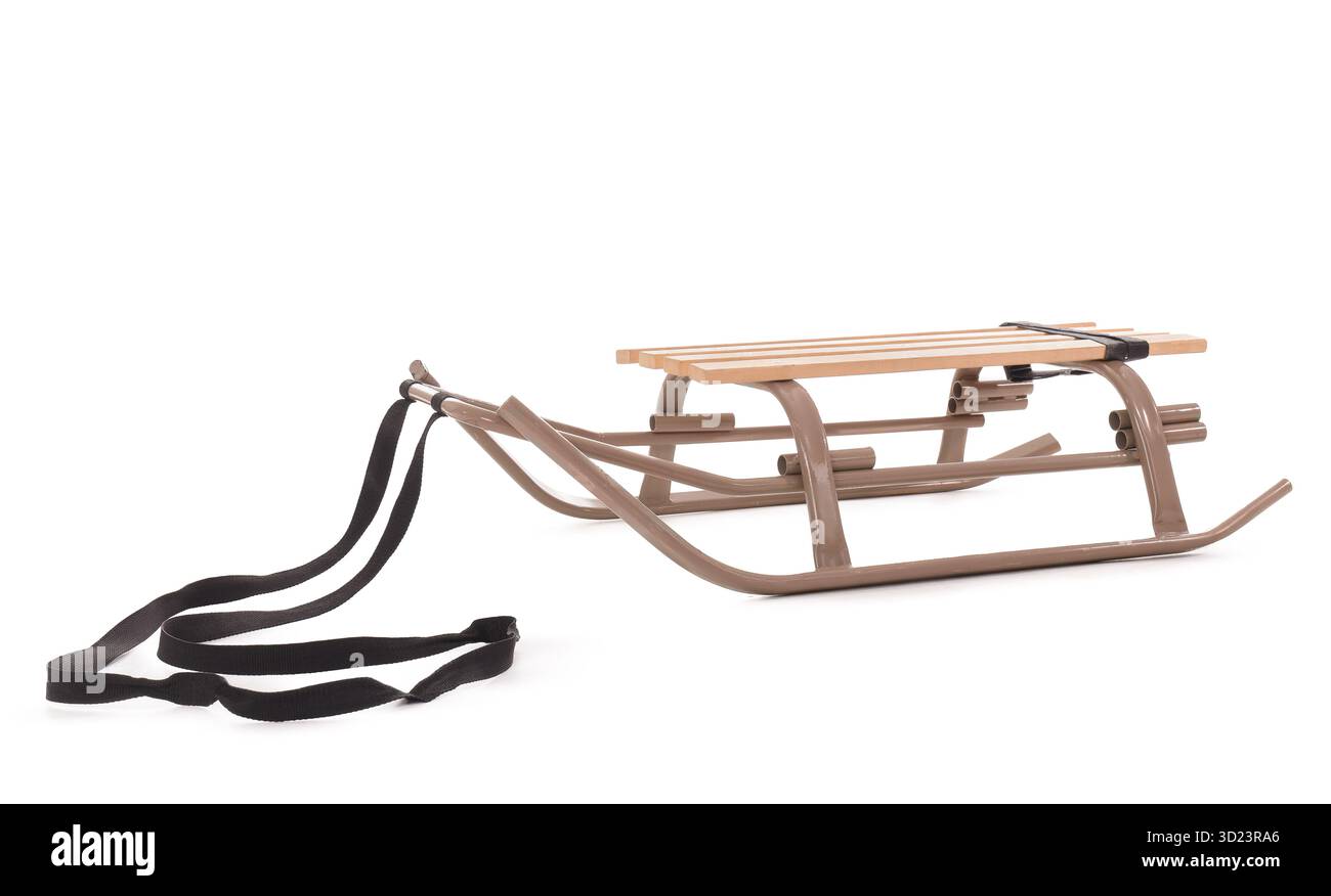 Empty sled isolated on white background Stock Photo - Alamy