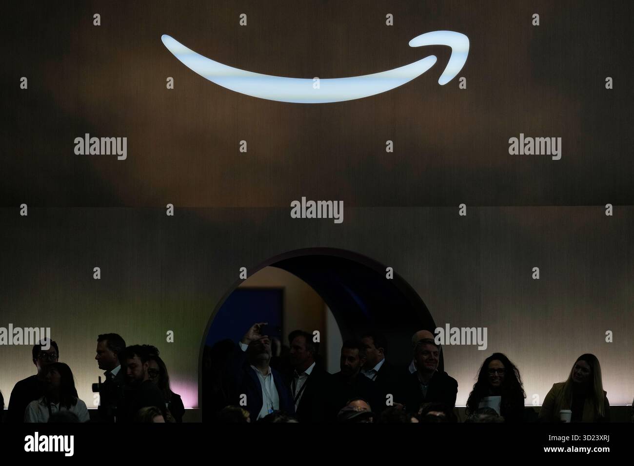 FILE - An Amazon logo is seen at an Amazon event in New York, Tuesday ...