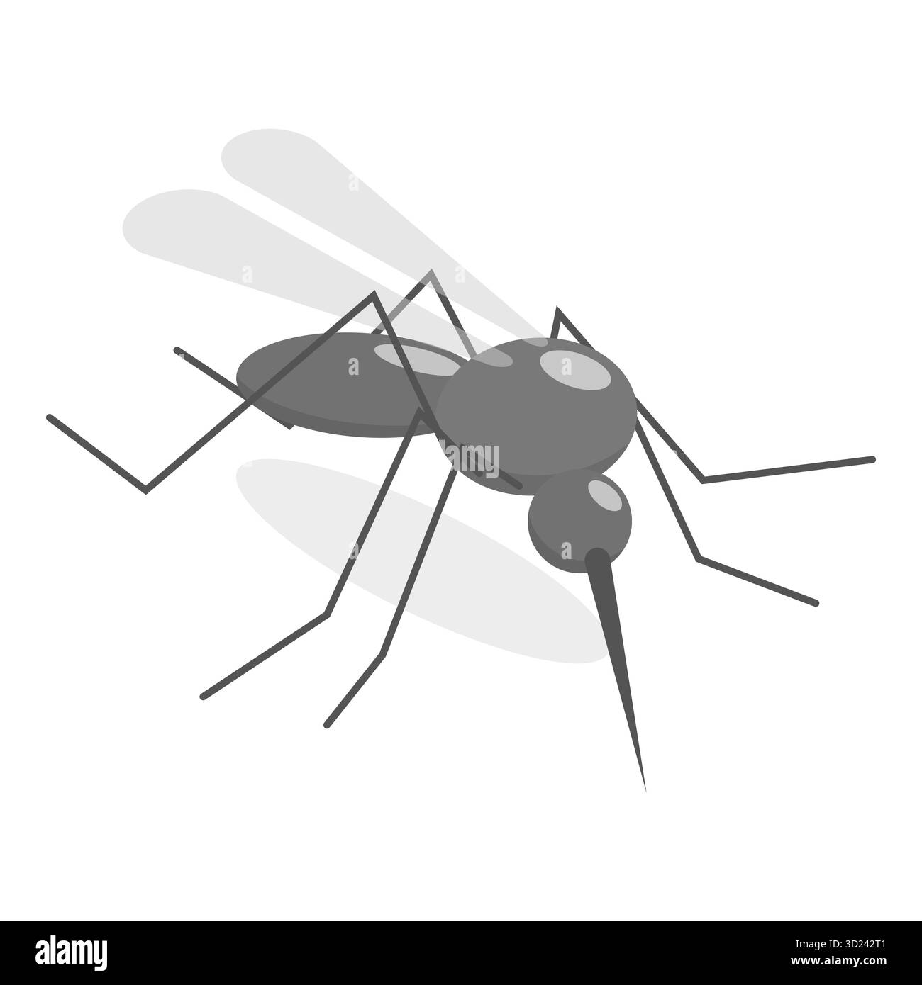 3D Isometric Flat Set of Insects, Bug, Mosquito, Fly, Cockroach ...