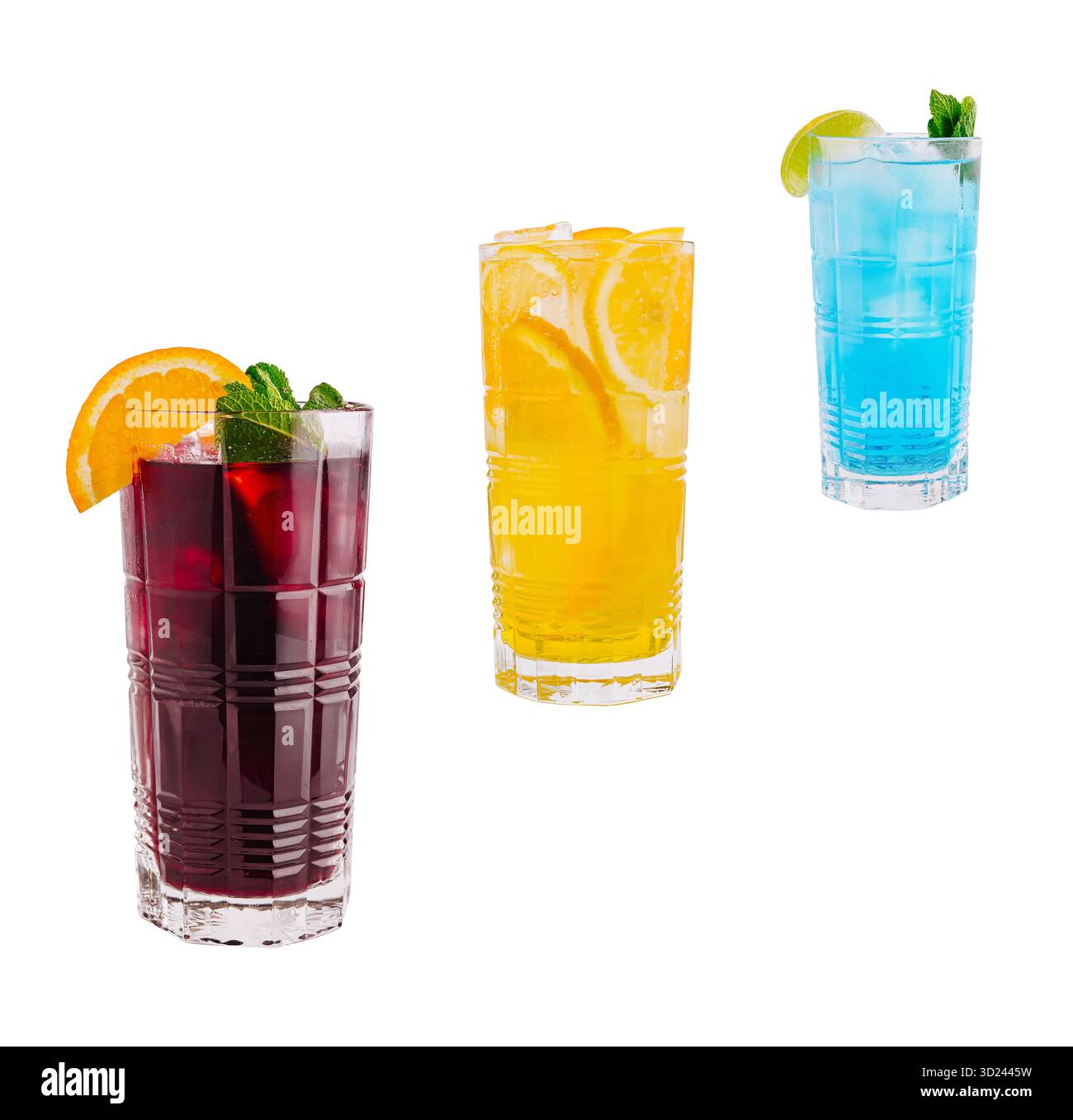 Vibrant blue cocktail served Cut Out Stock Images & Pictures - Alamy