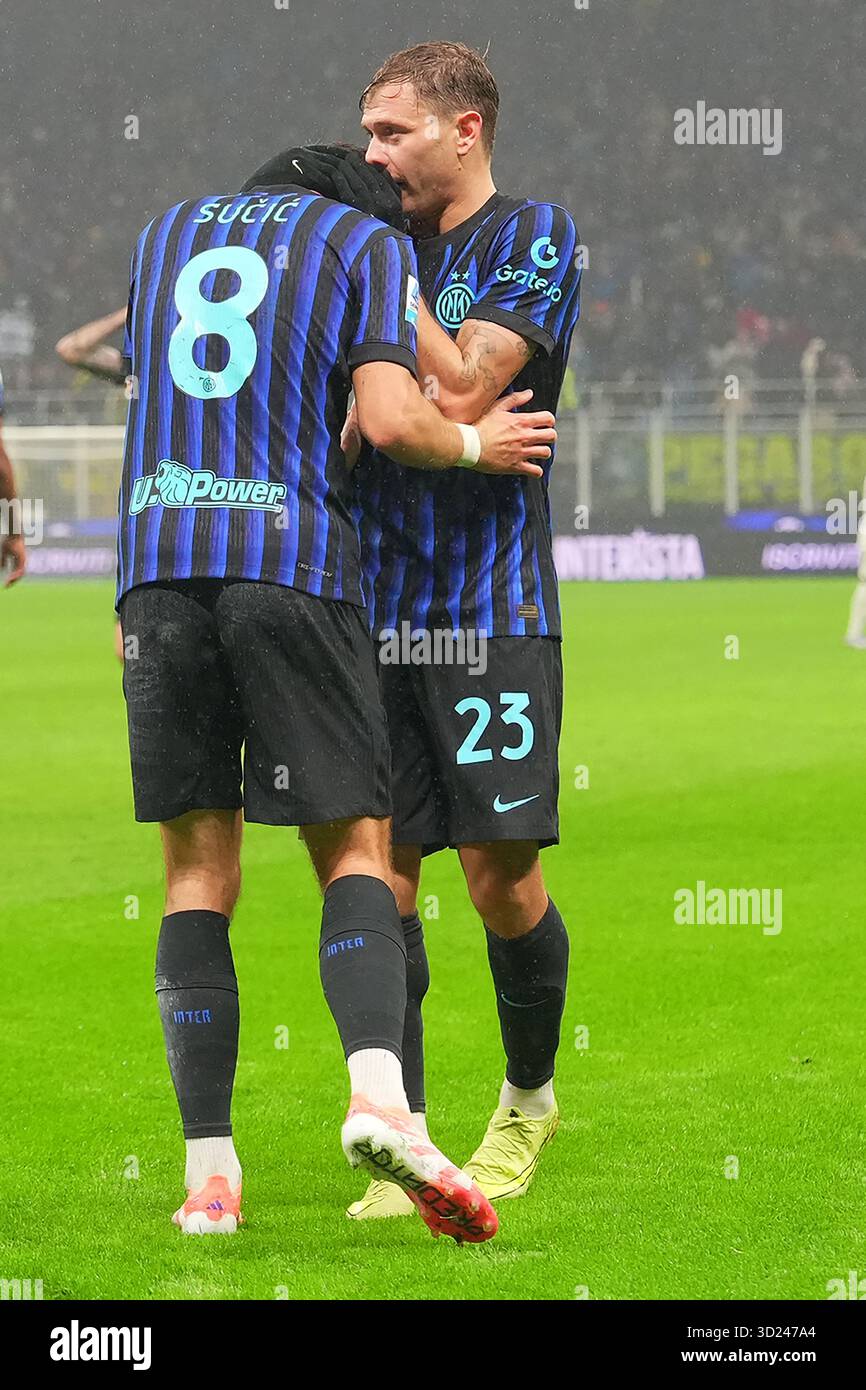 Inter MilanÕs Petar Sucic celebrates after scoring 2-0 with Inter ...