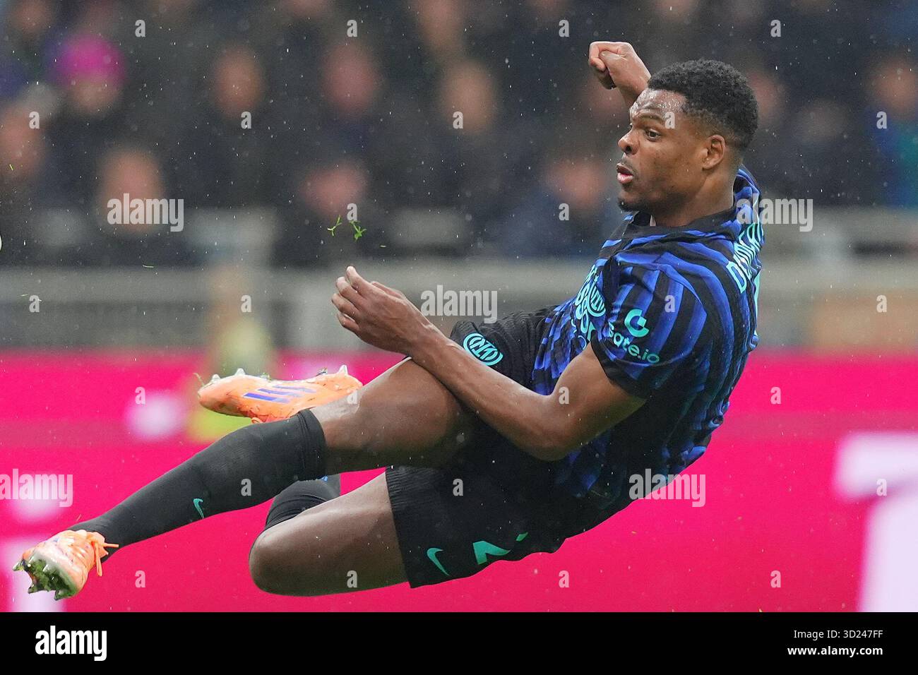 Inter MilanÕs Denzel Dumfries during the Serie A soccer match between ...